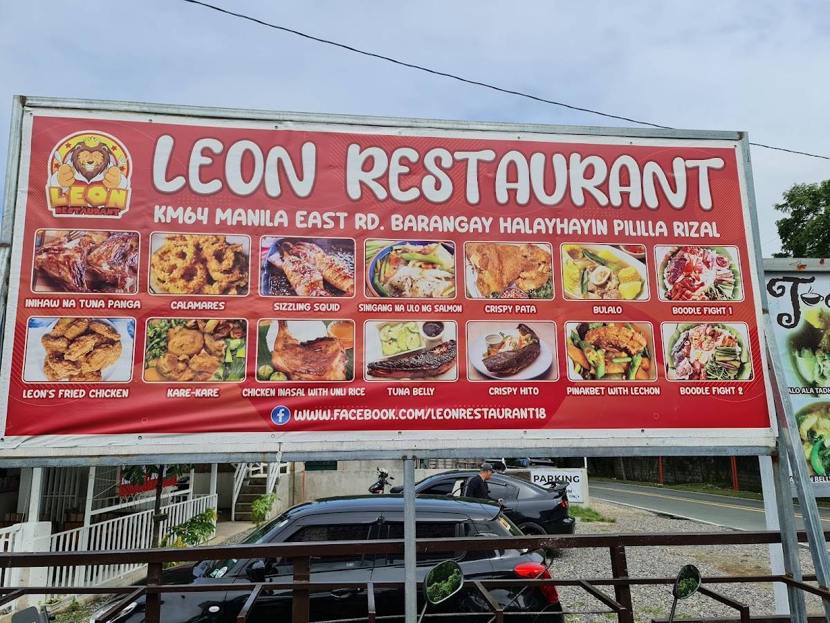 Menu at Leon Restaurant, Pililla