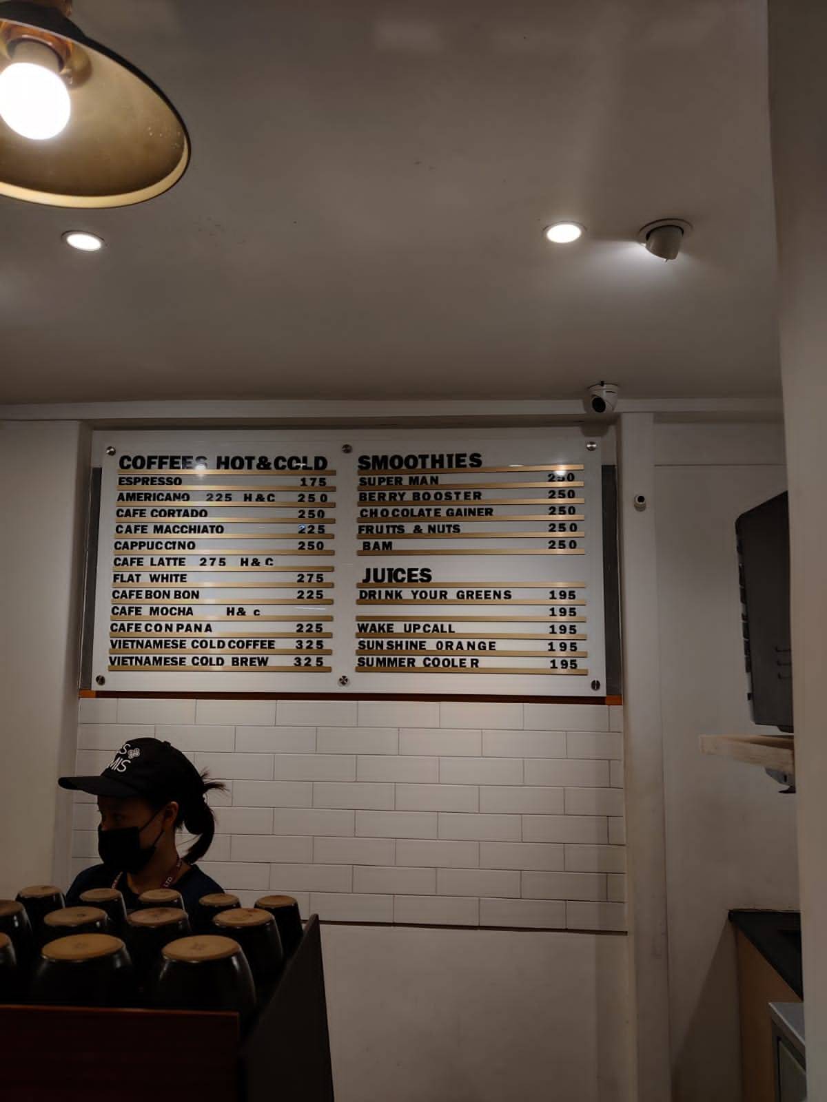 Menu at Les Amis, Chennai, New