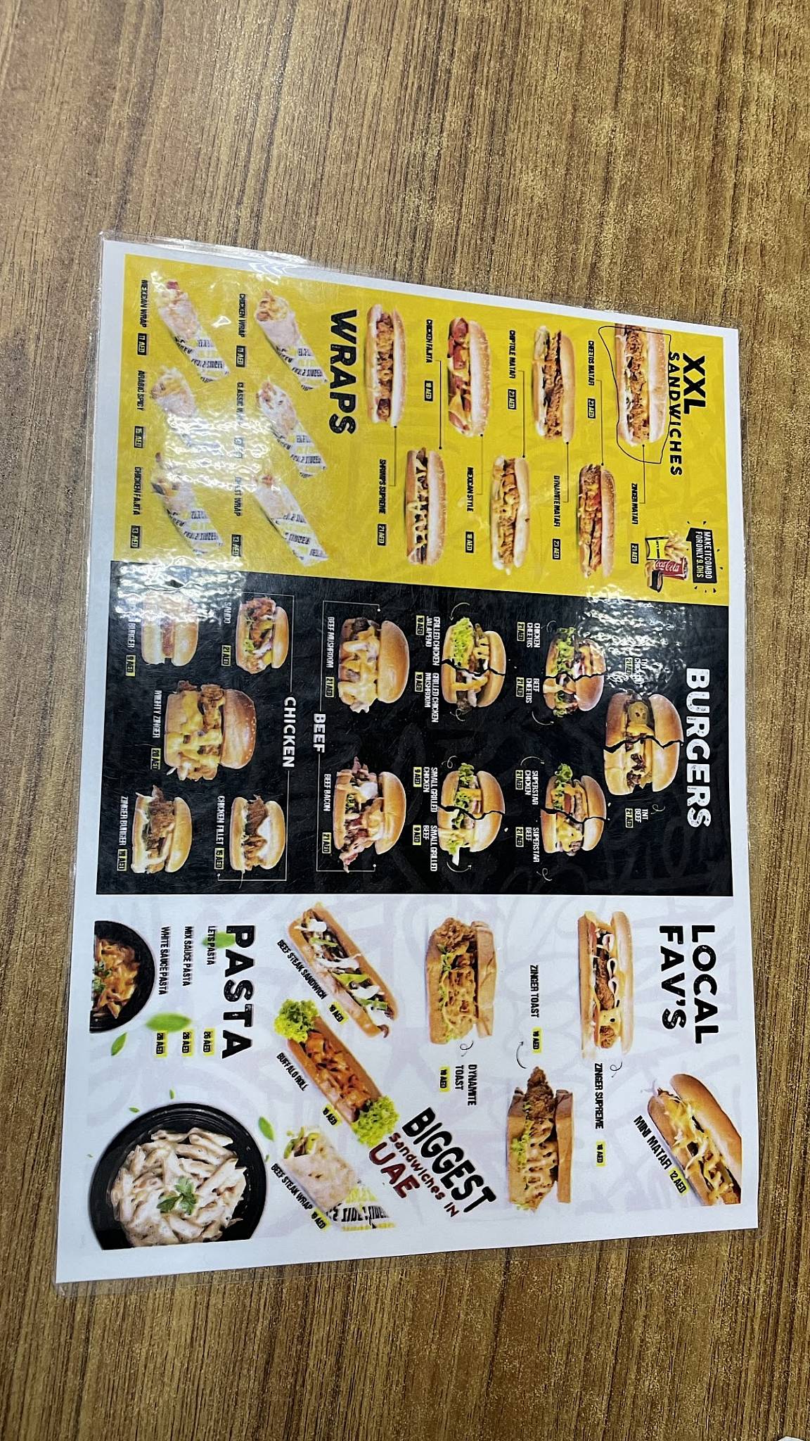 Menu at LET'S ZINGER - AL FISHT restaurant, UAE
