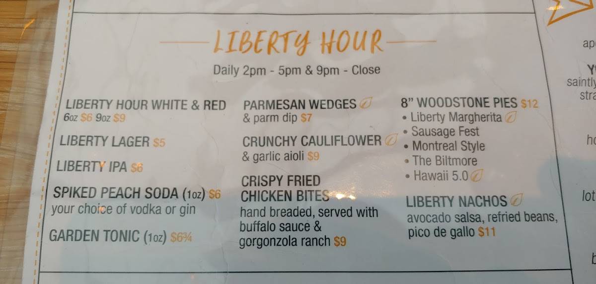 Menu at Liberty Kitchen Belmont restaurant, Langford
