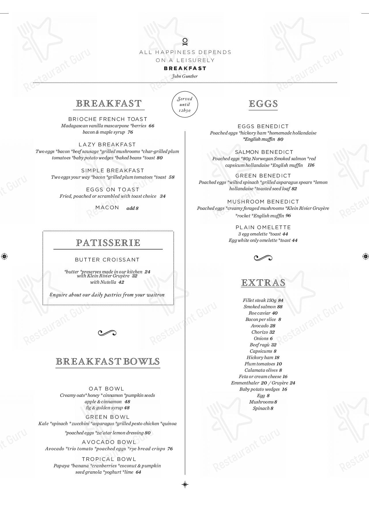 Menu at Life Grand Cafe Mall of the South, Johannesburg South