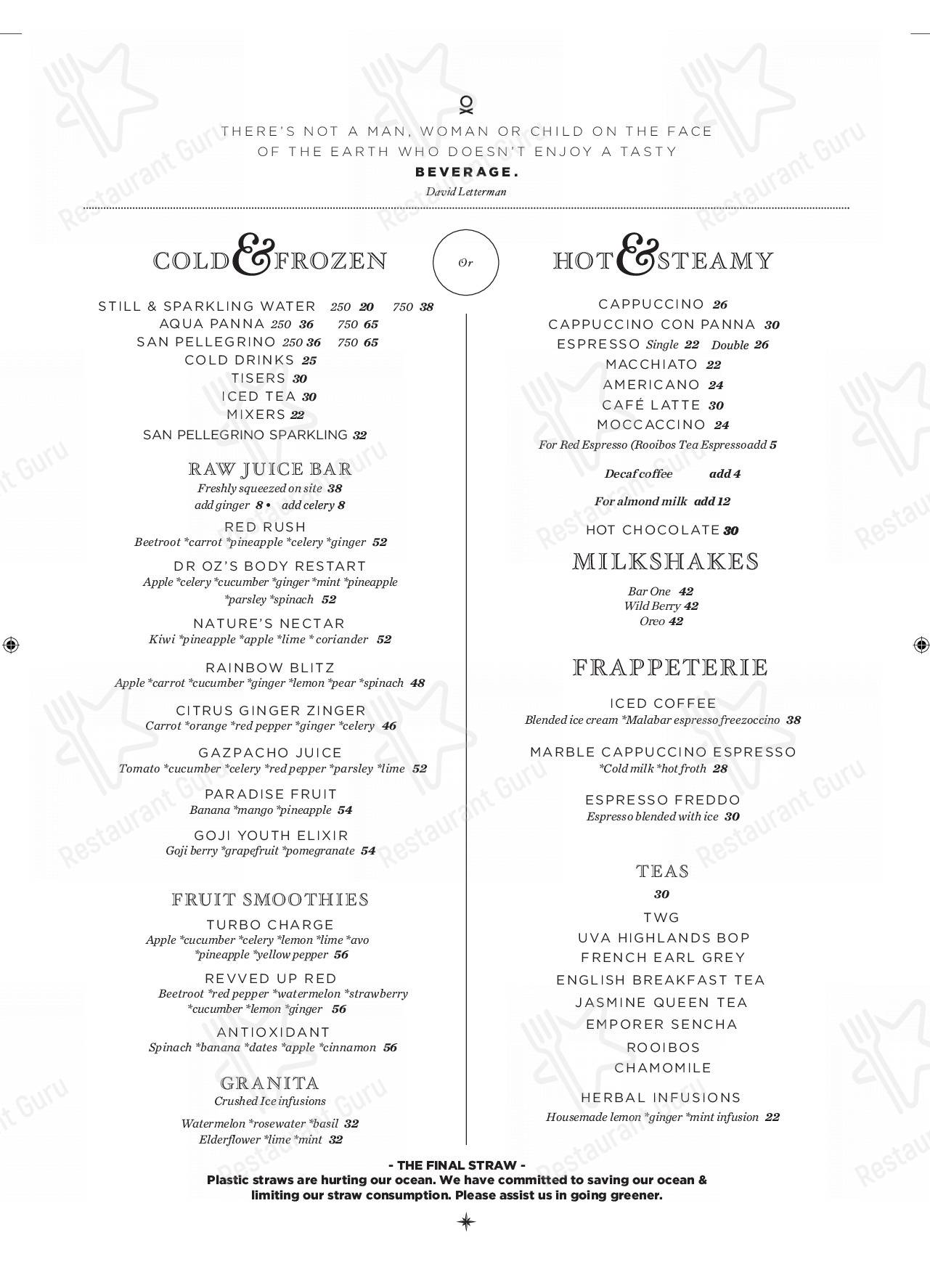 Menu at Life Grand Cafe Mall of the South, Johannesburg South