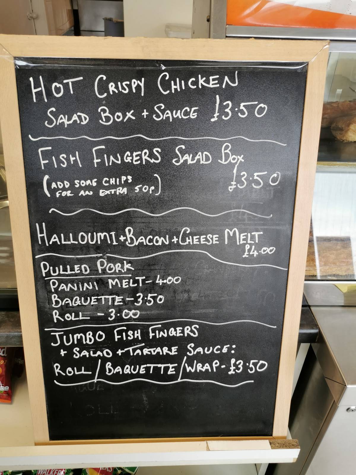 Menu at On a Roll cafe, Lincoln