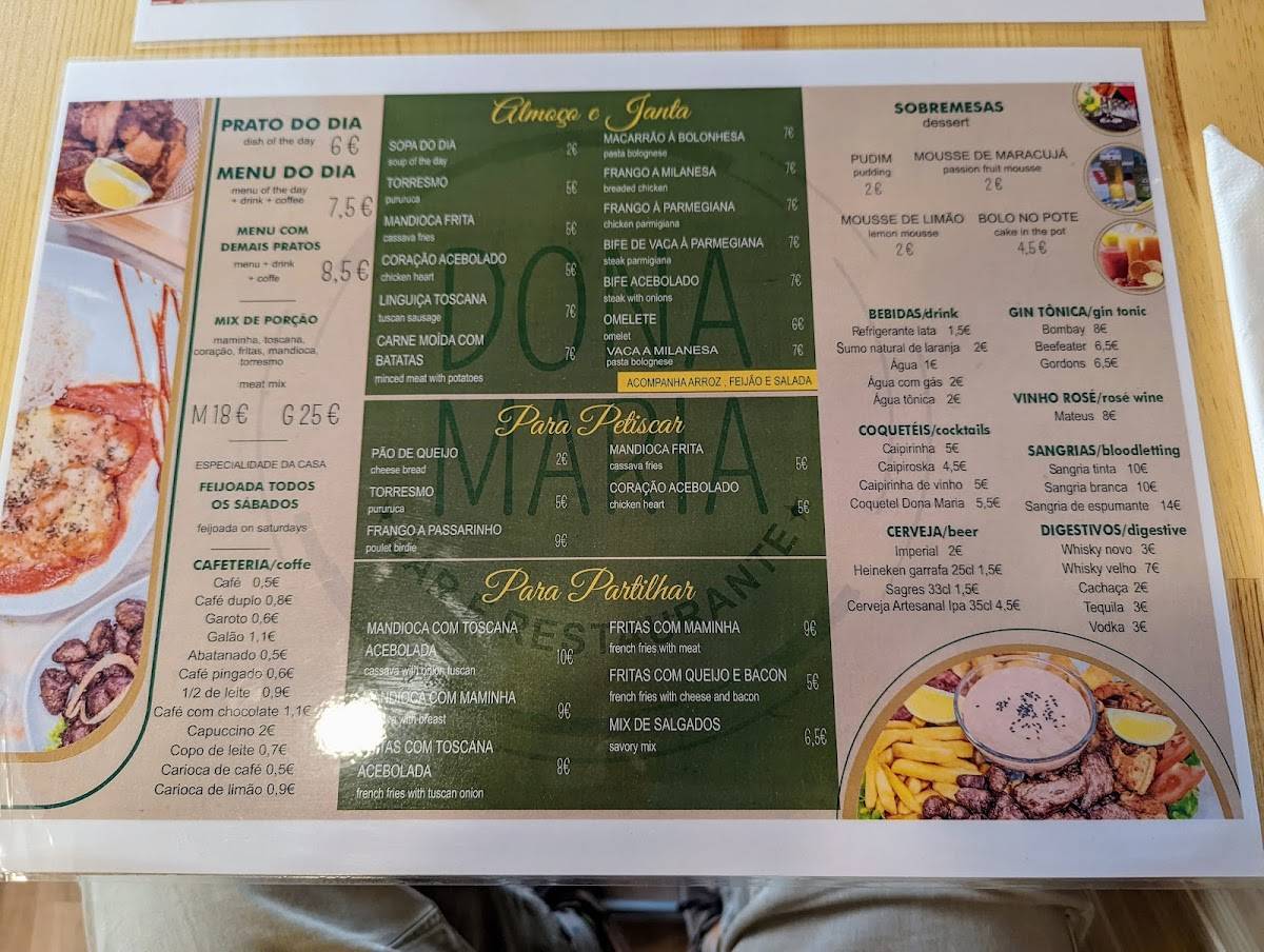 Menu em Dona Maria - Comida Brasileira restaurante, Lisboa, R. Joaquim ...