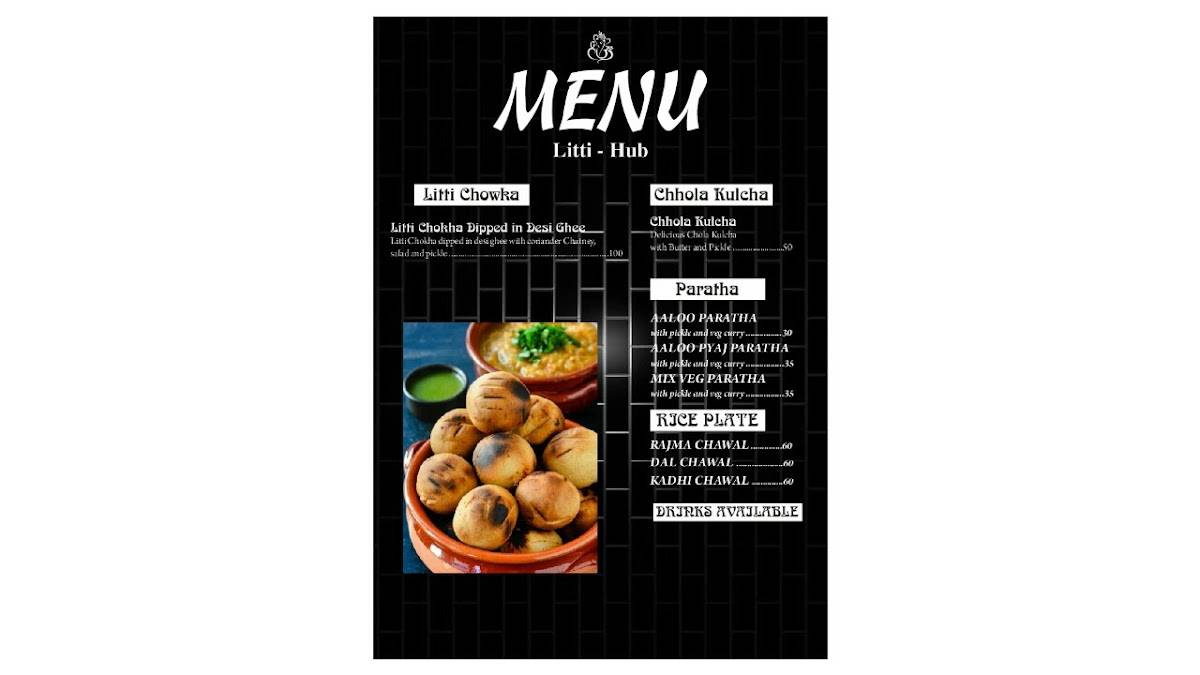 Menu at Litti Hub, Bengaluru