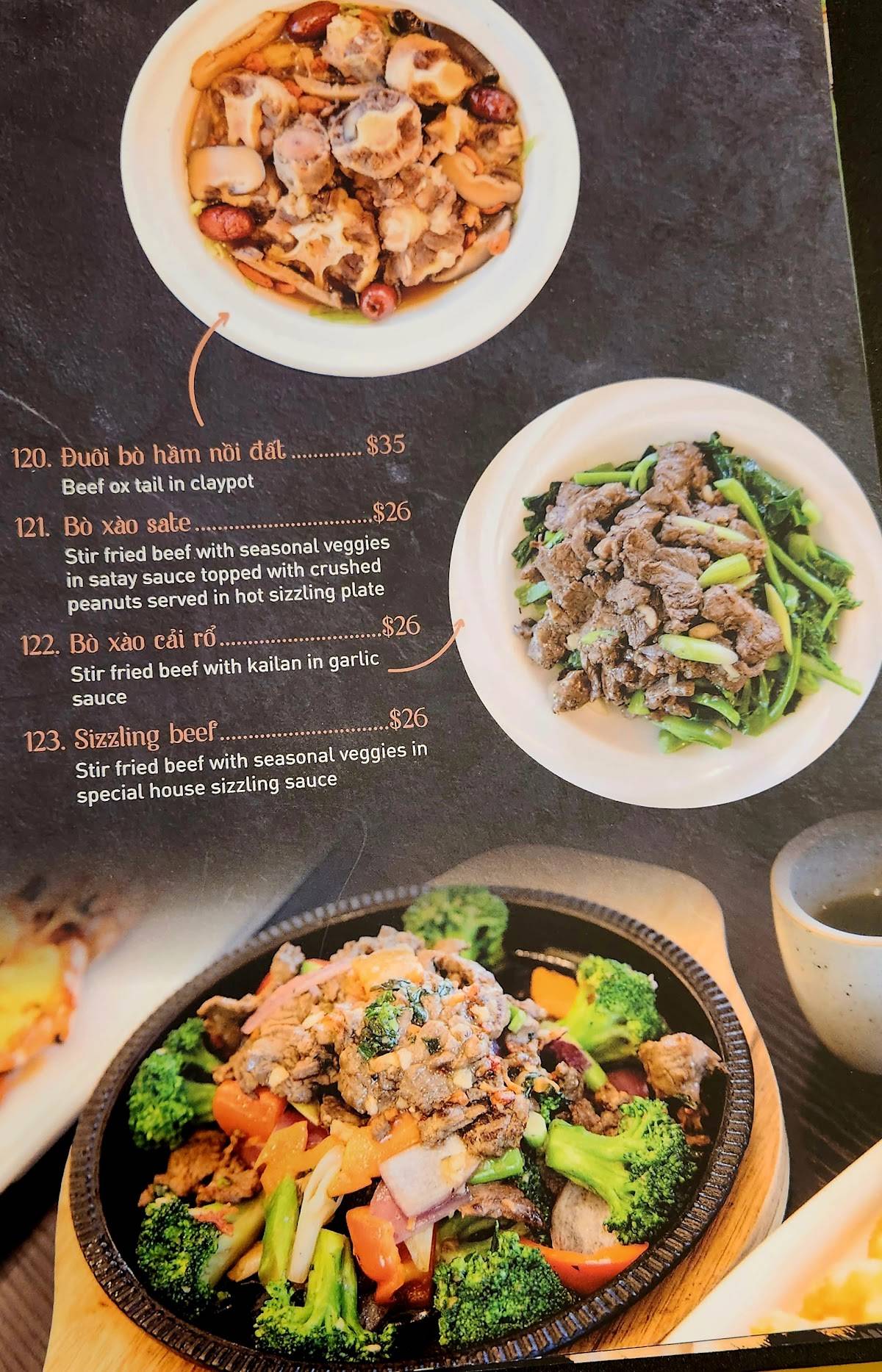 Menu at Little Viet Restaurant, Morley