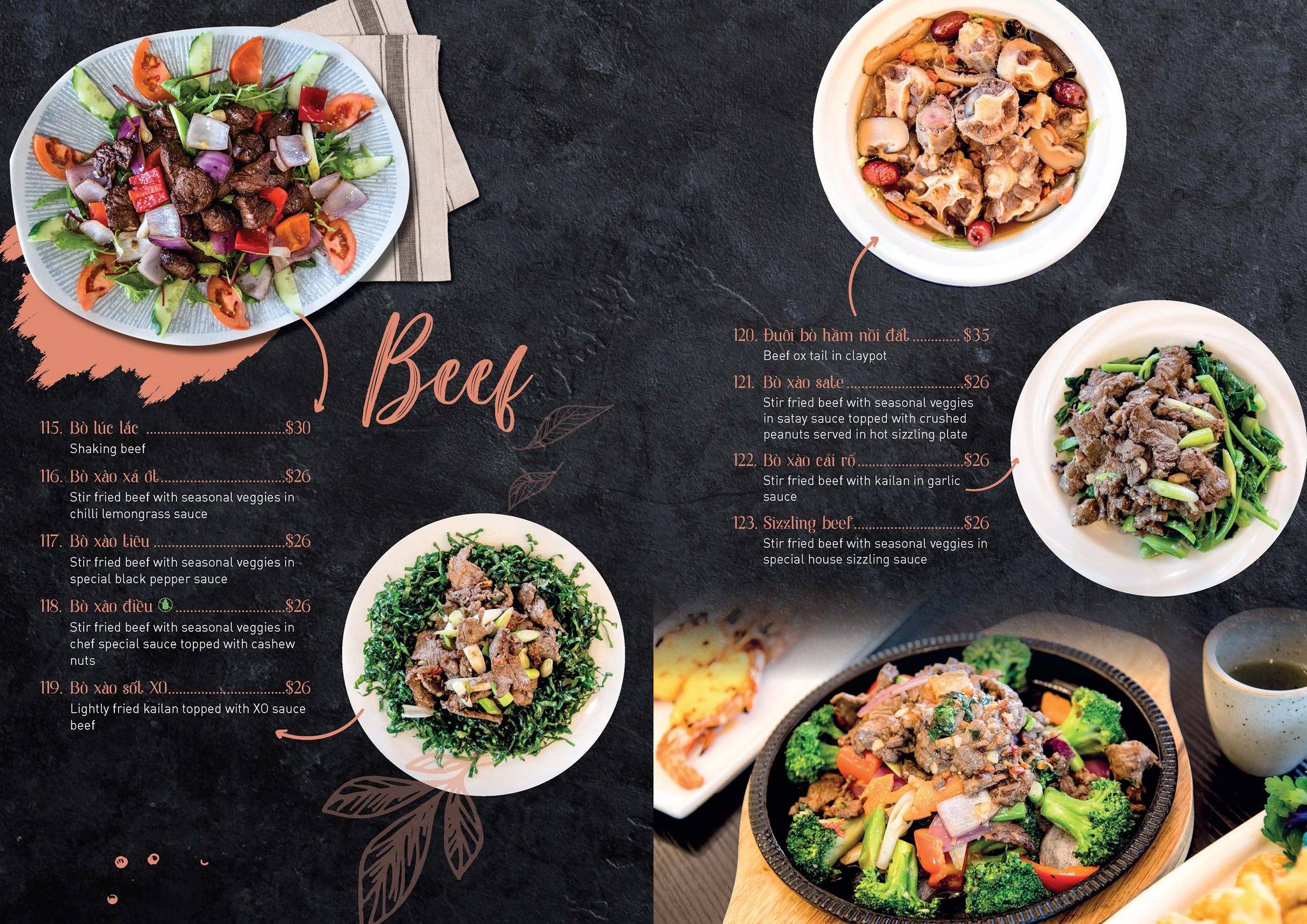 Menu at Little Viet Restaurant, Morley