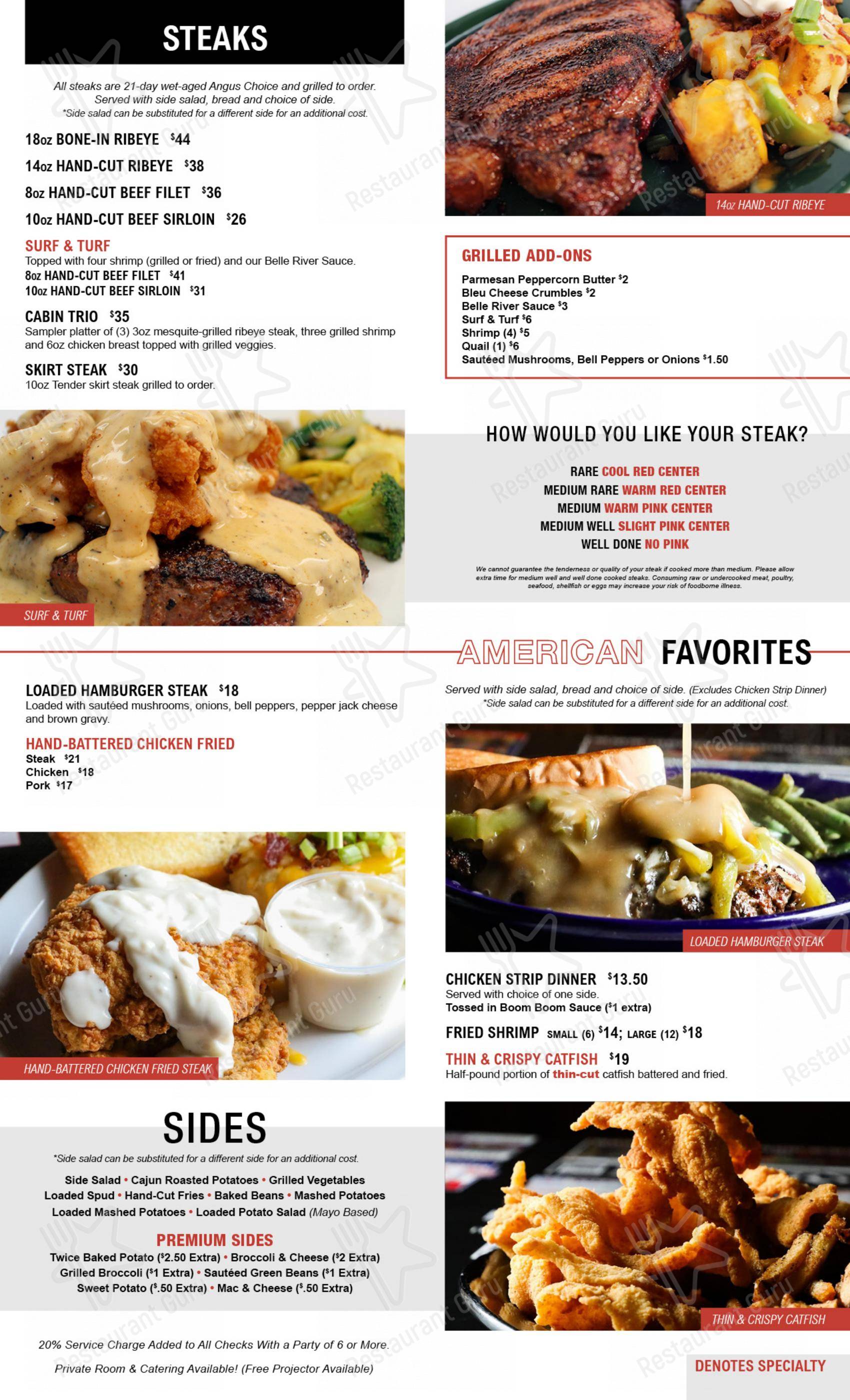 Menu at Log Cabin Grill & Market BBQ, Ruston