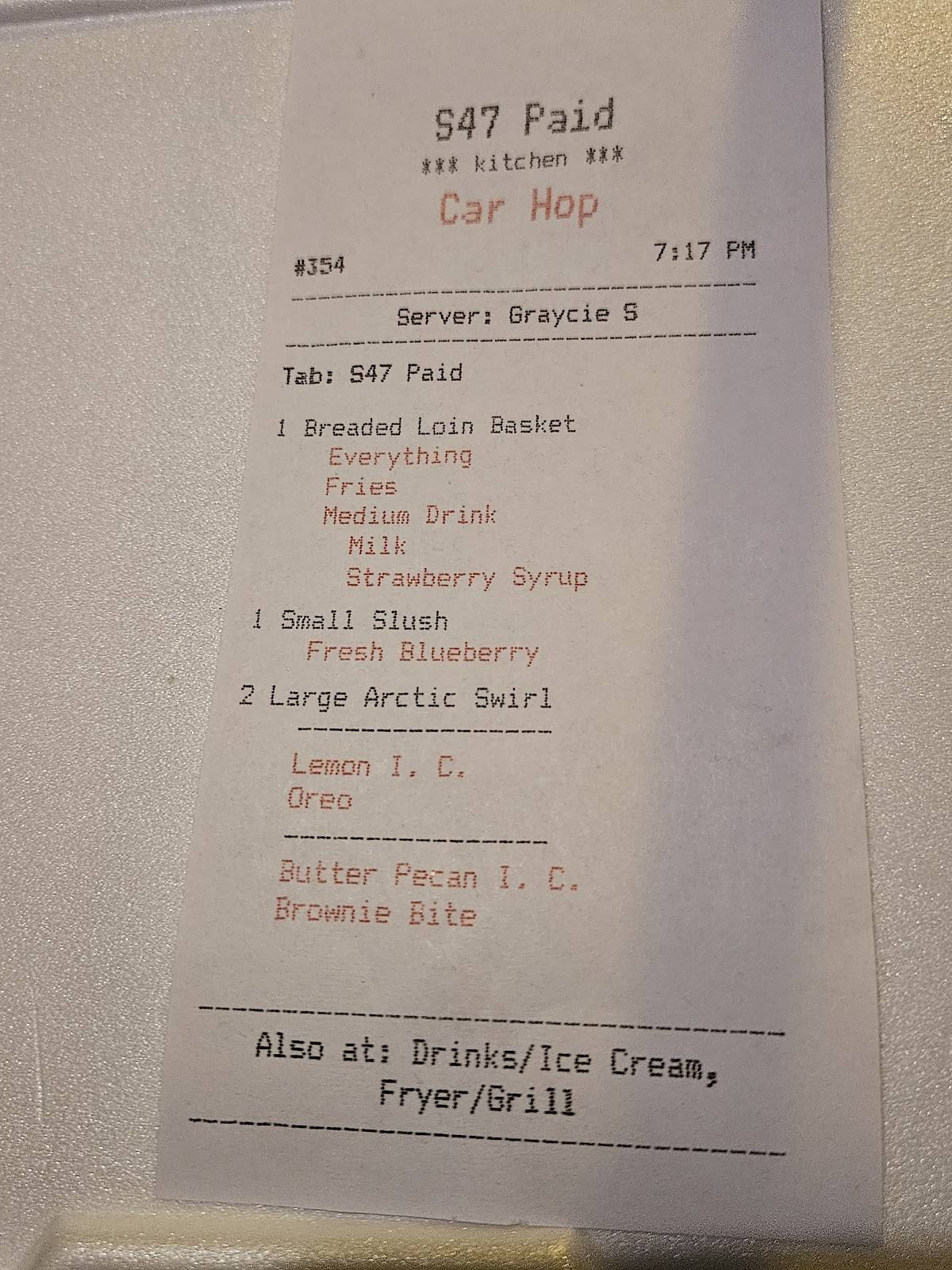 Menu at Charbetts restaurant, Logansport