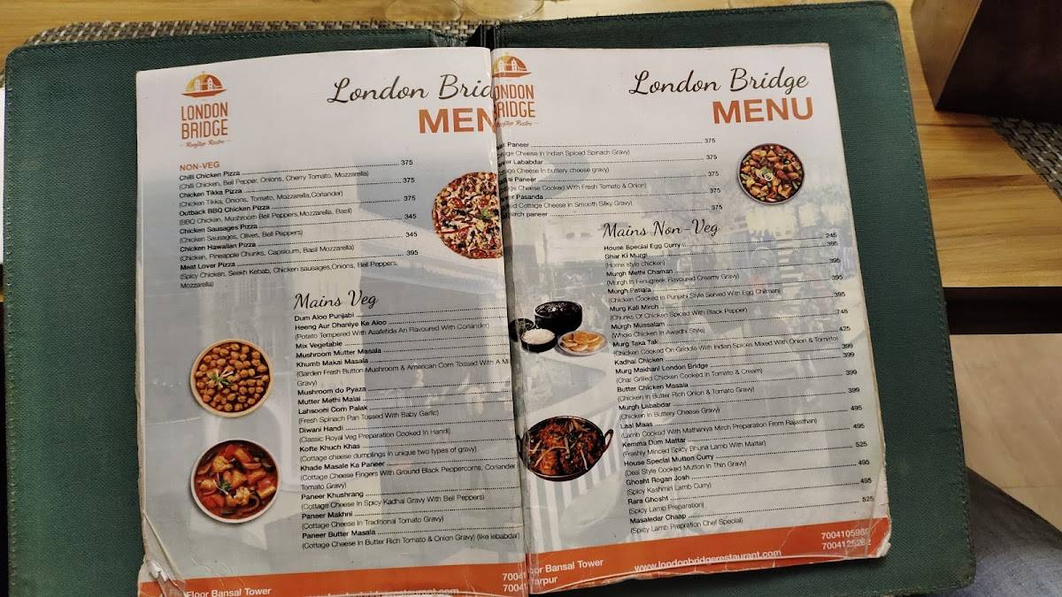 Menu at London Bridge Rooftop Restaurant, Muzaffarpur