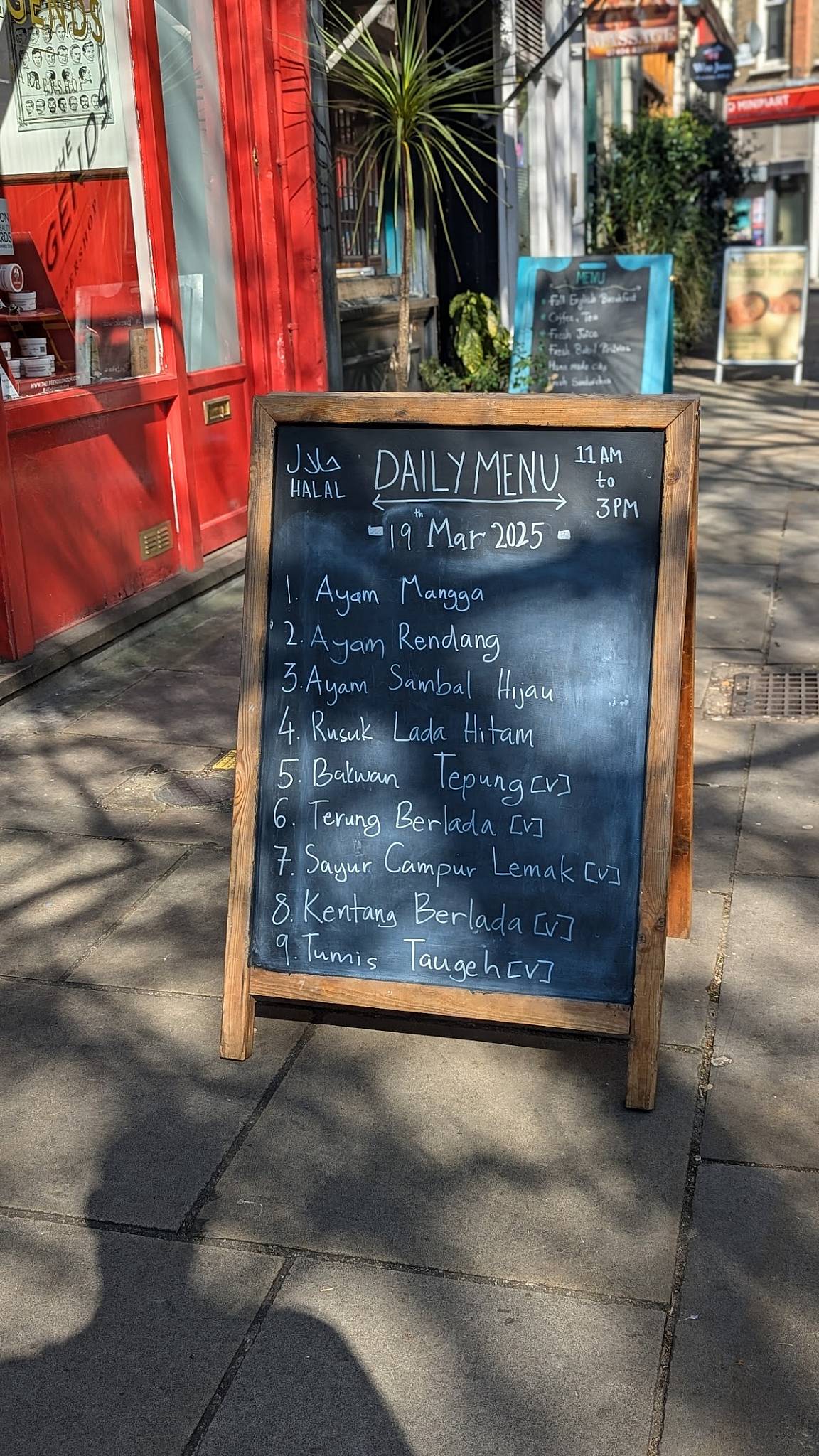 Menu at Dapur restaurant, London, 13 Lamb's Conduit Passage