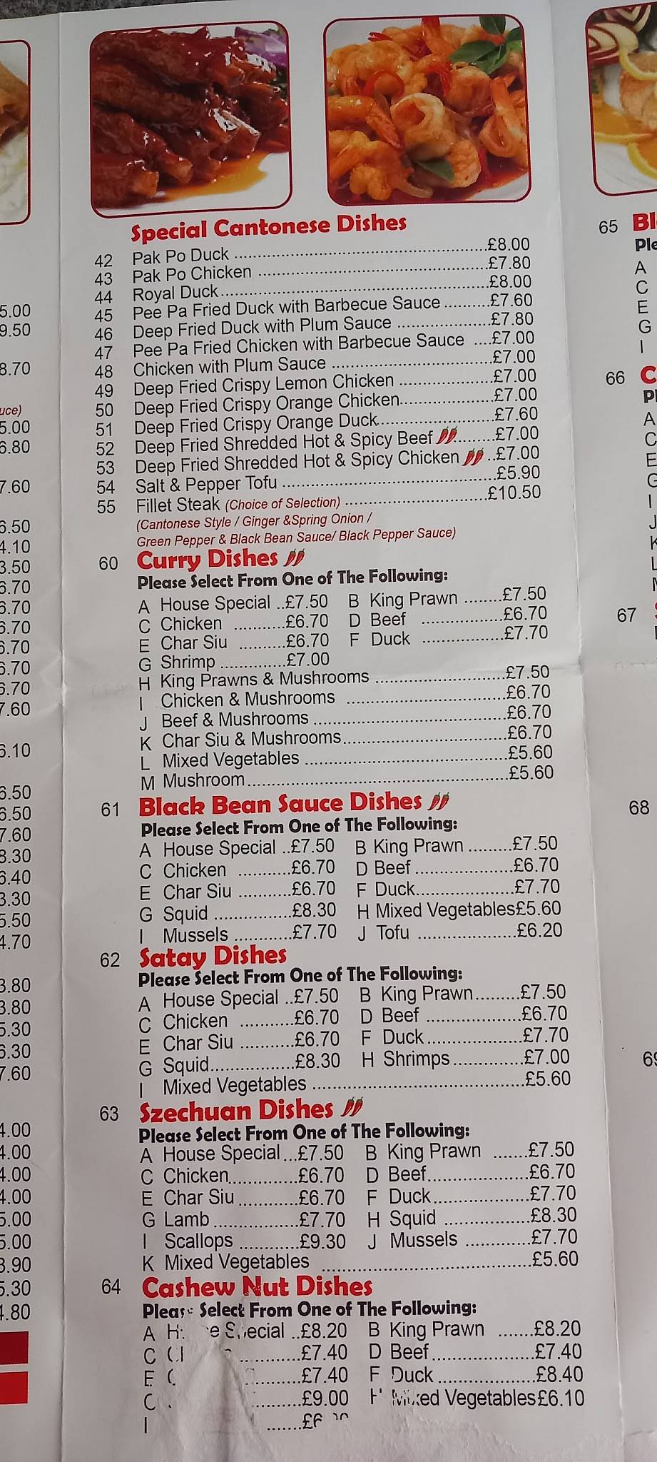 Menu at Long King Chinese Restaurant, Whitby