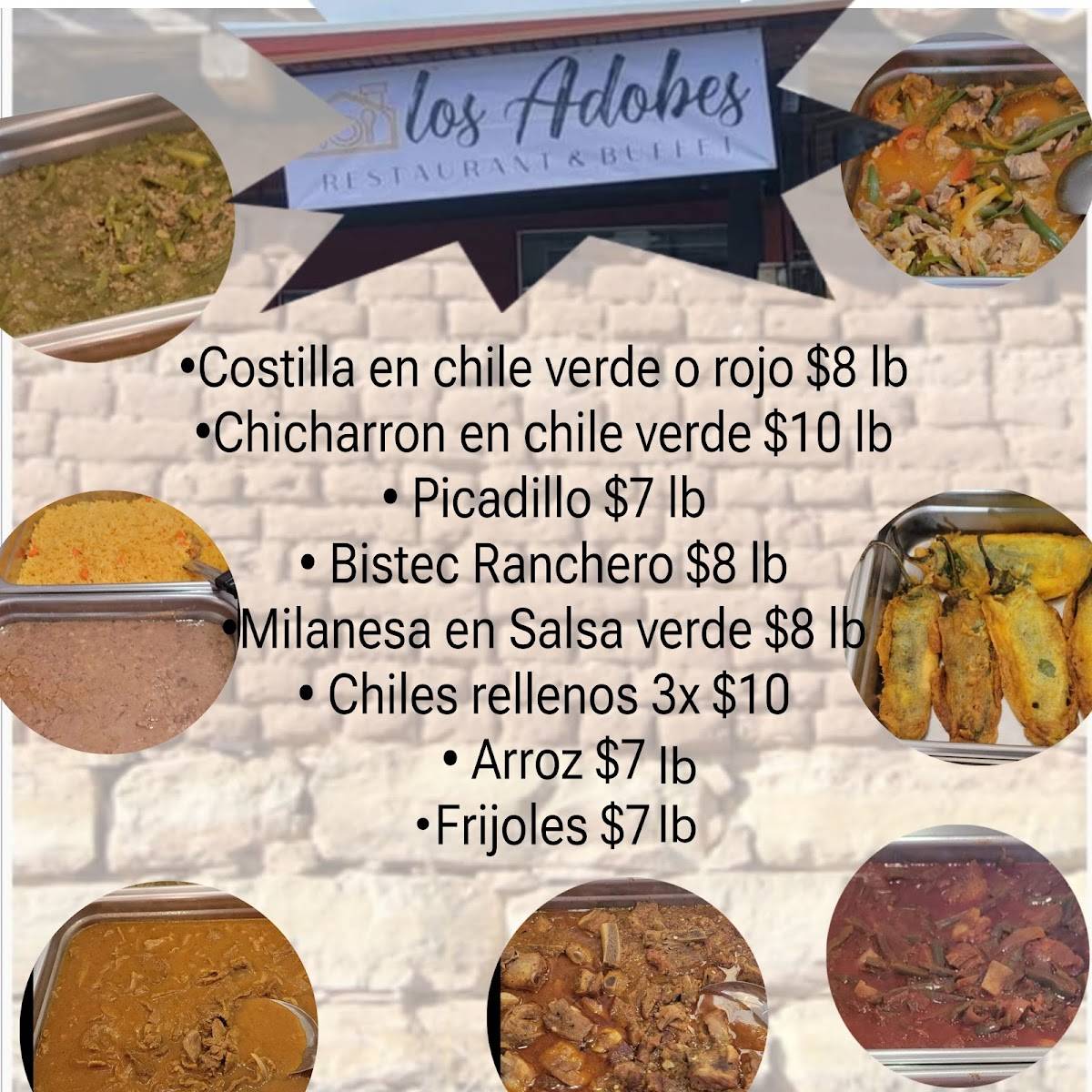 Menu at Los Adobes Restaurant & Buffet, Frisco