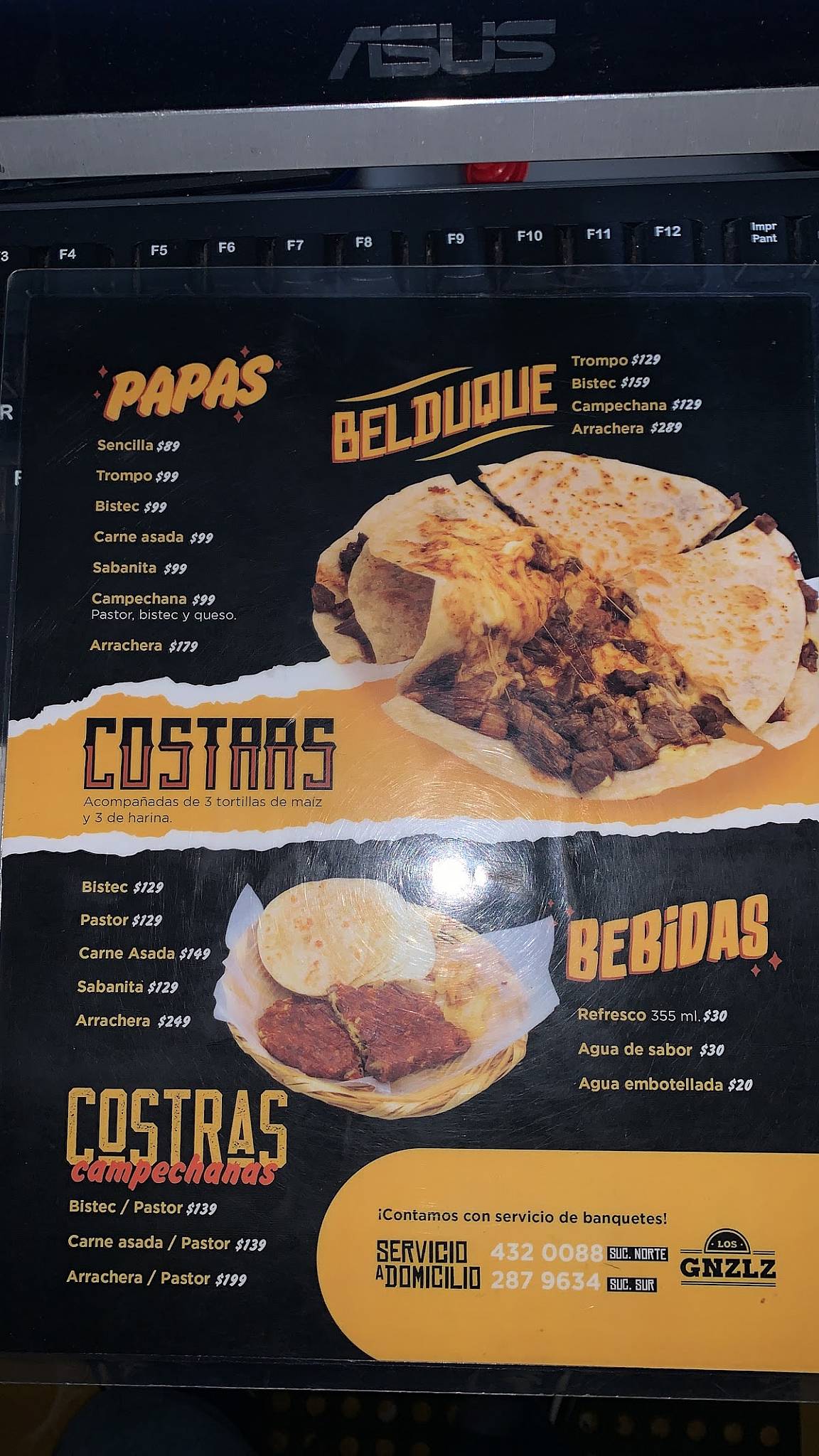 Carta del restaurante Los GNZLZ, Saltillo