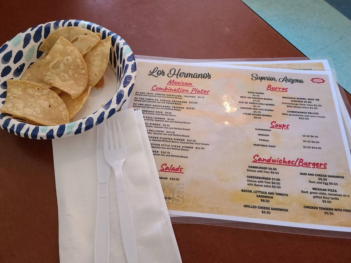 Menu at Los Hermanos Restaurant & Lounge, Superior, 835 US-60