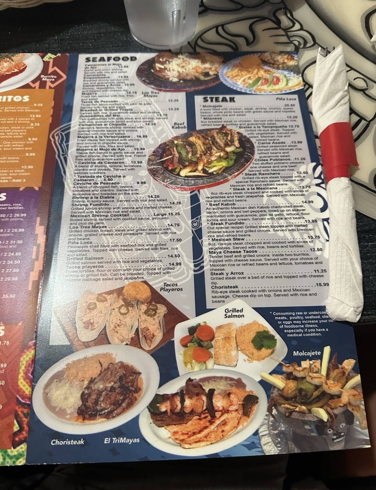 Menu at Los Mayas Mexican Grill Taylors restaurant, Greer