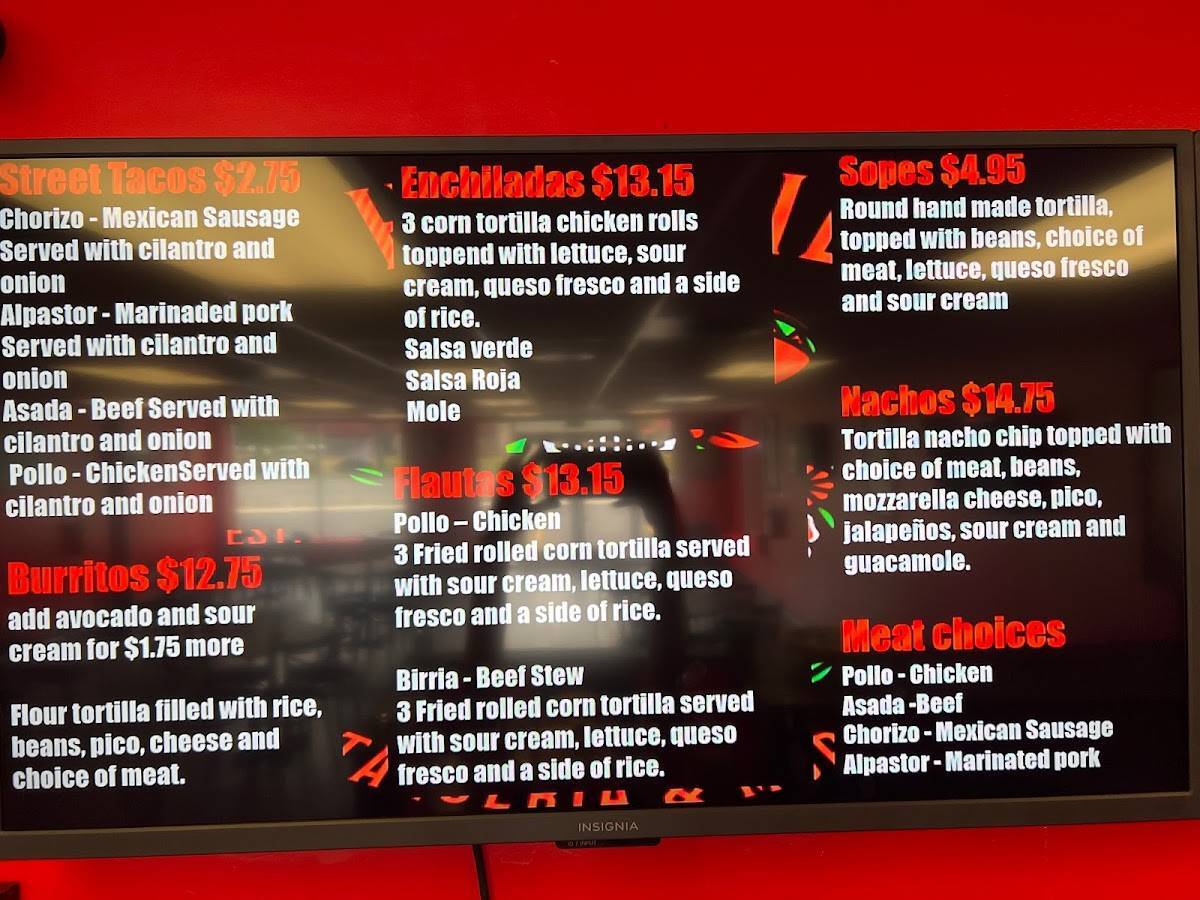 Menu at Los Habaneros desserts, Spokane