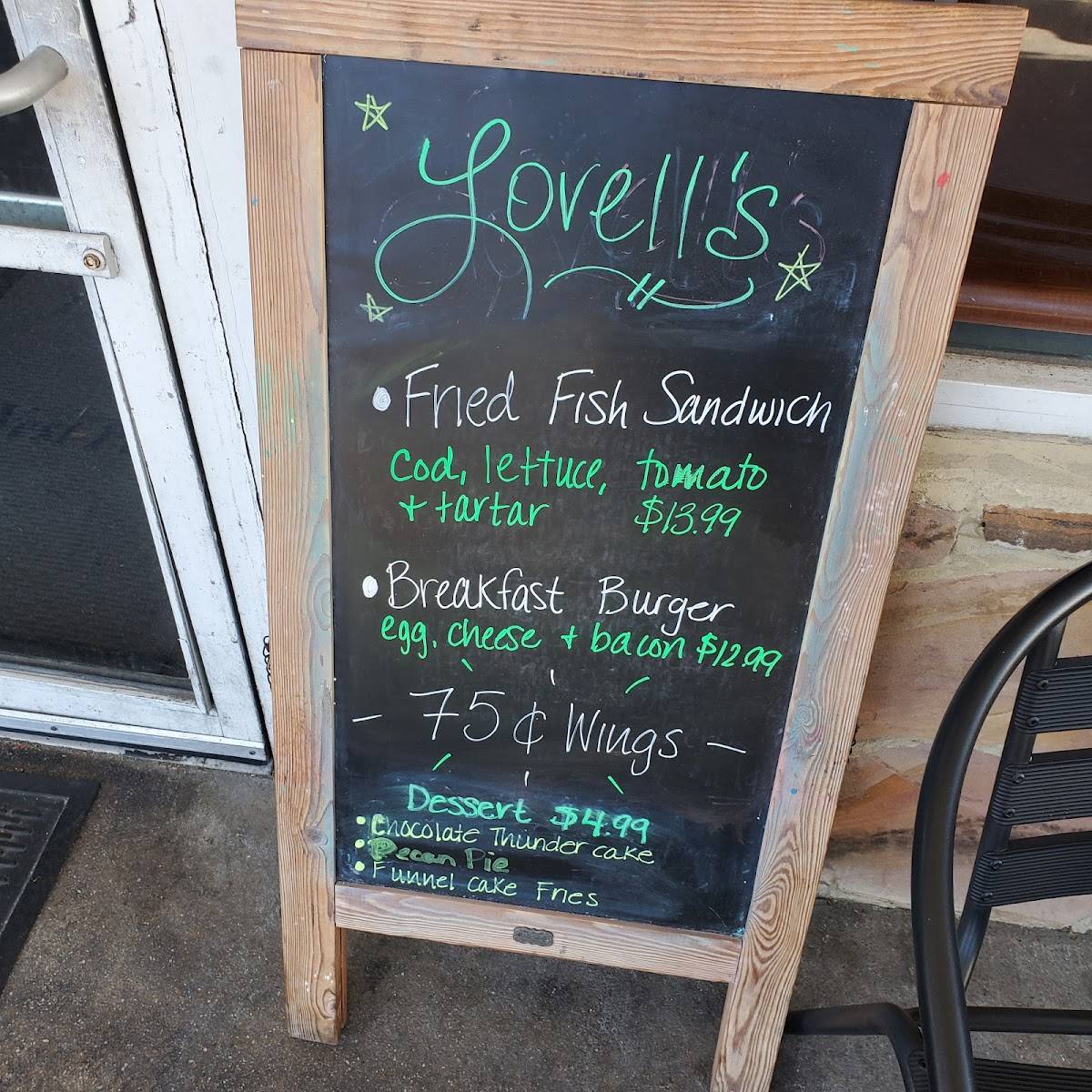 Menu at Lovell's Place pub & bar, West Point
