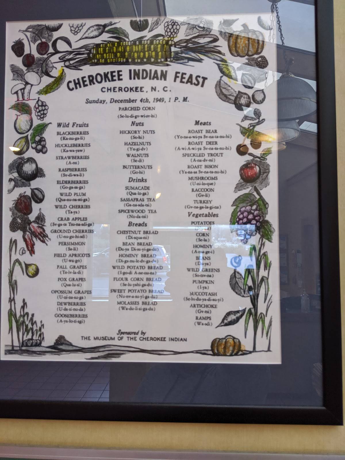 Menu at Luftee restaurant, Cherokee, Tsali Boulevard