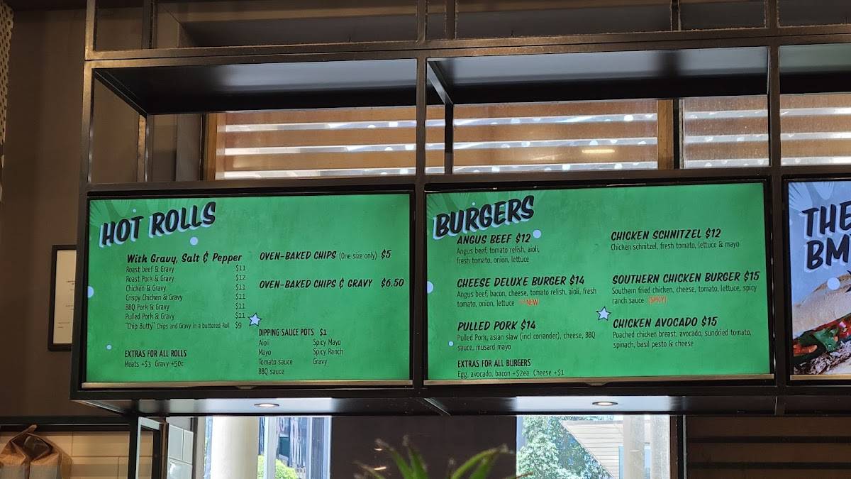 Menu at Lunchbox restaurant, Perth, 197 St Georges Terrace