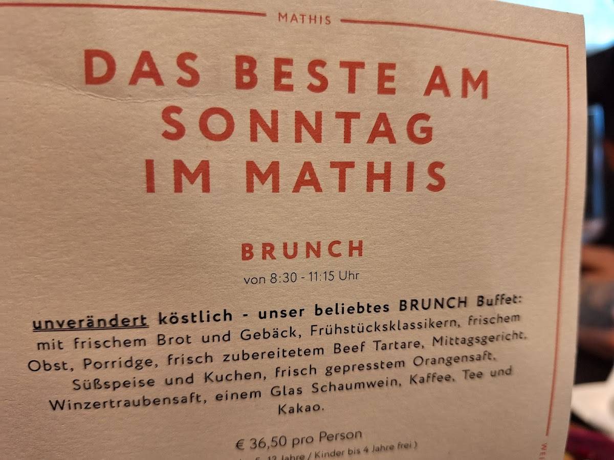Speisekarte von MATHIS - Restaurant und Weinbistro, Gallneukirchen