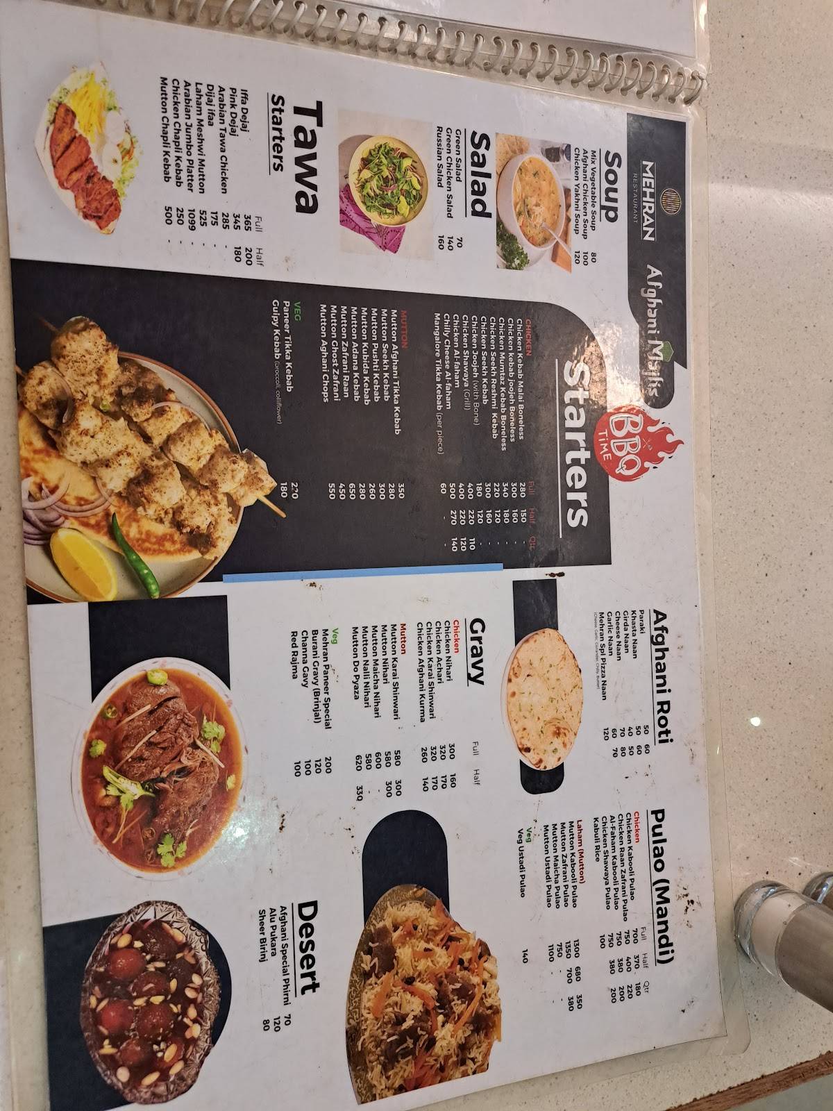 Menu at MEHRAN RESTAURANT, Moodbidri
