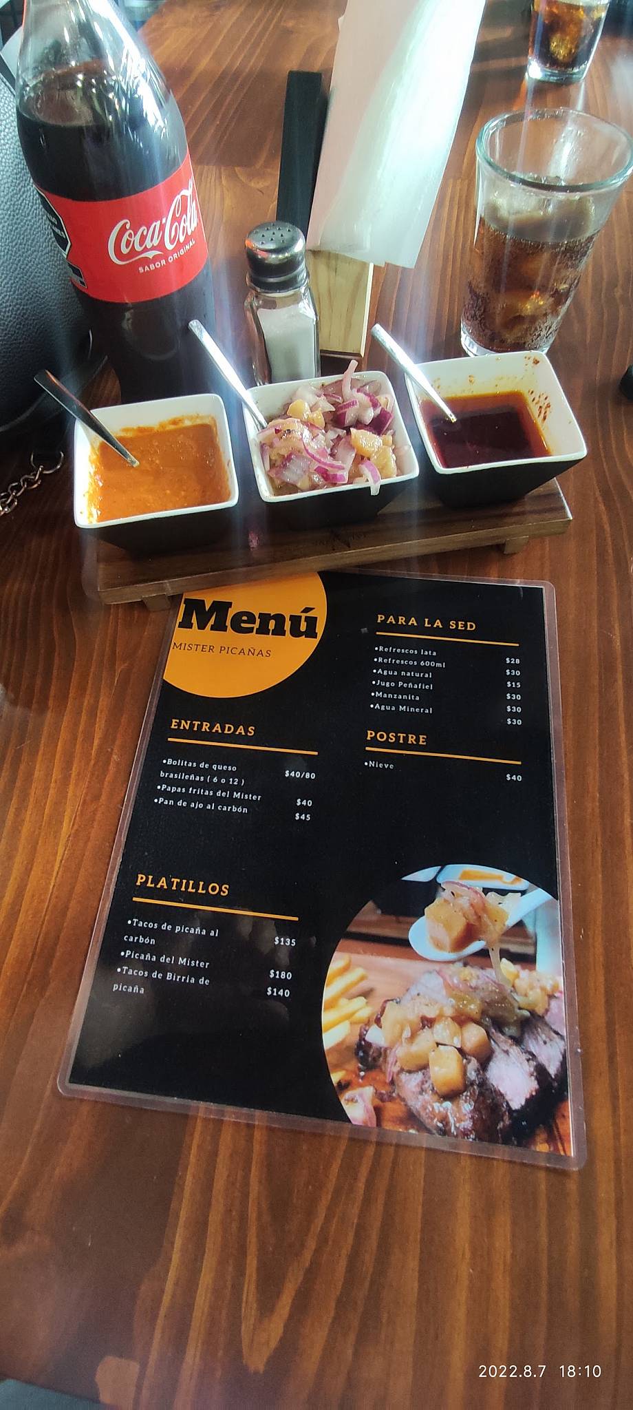 Carta del restaurante MISTER PICAÑAS, Chihuahua