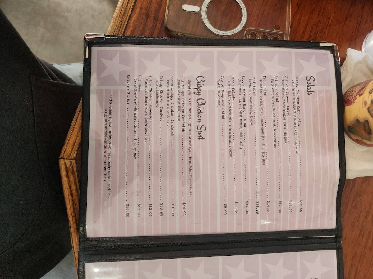Menu at Ma and Pa's Family Diner restaurant, Yelm