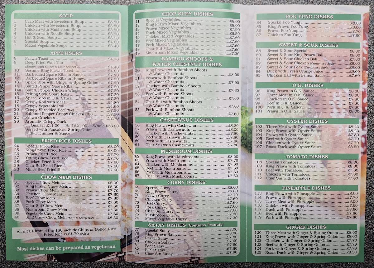 Menu at Magic Wok fast food, Bradford, 2 Torre Rd