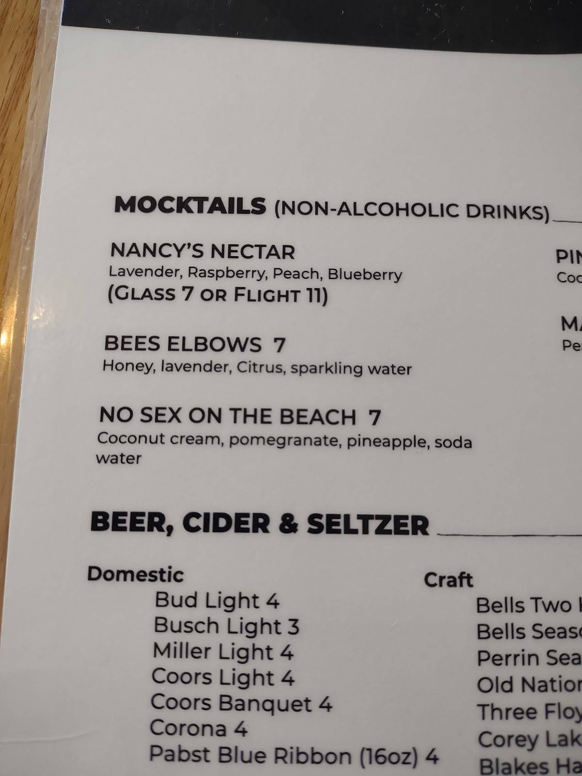 Menu at Main Street Smokehouse pub & bar, Mendon