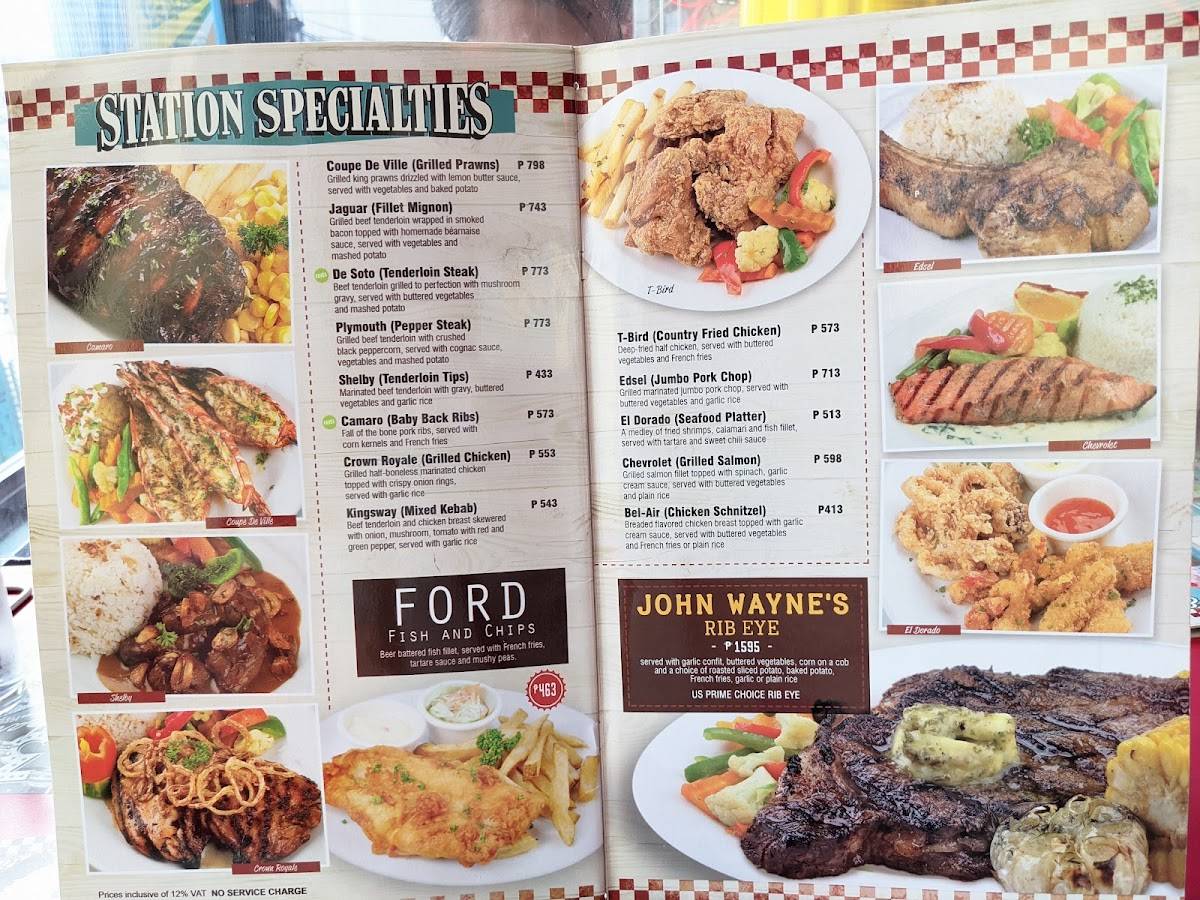 Menu at Filling Station Bar And Cafe, Makati, P Burgos