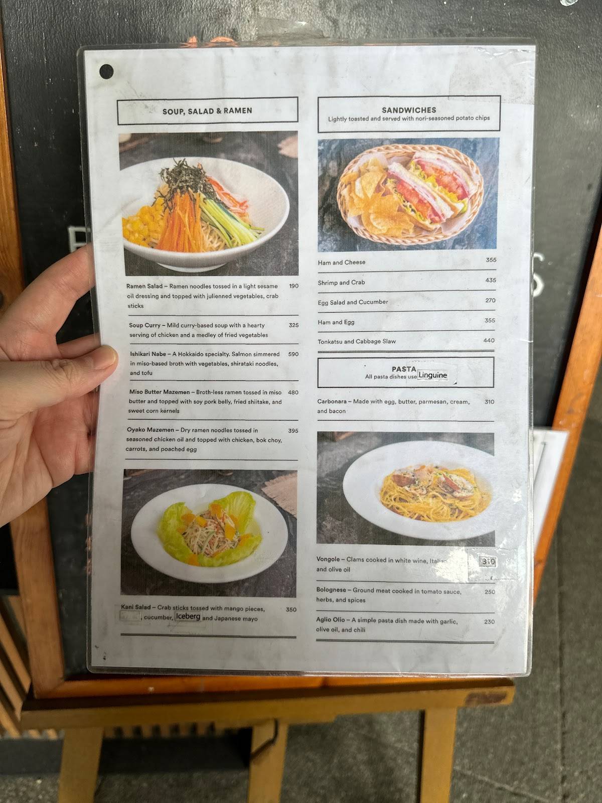 Carta del restaurante YUKI, Makati