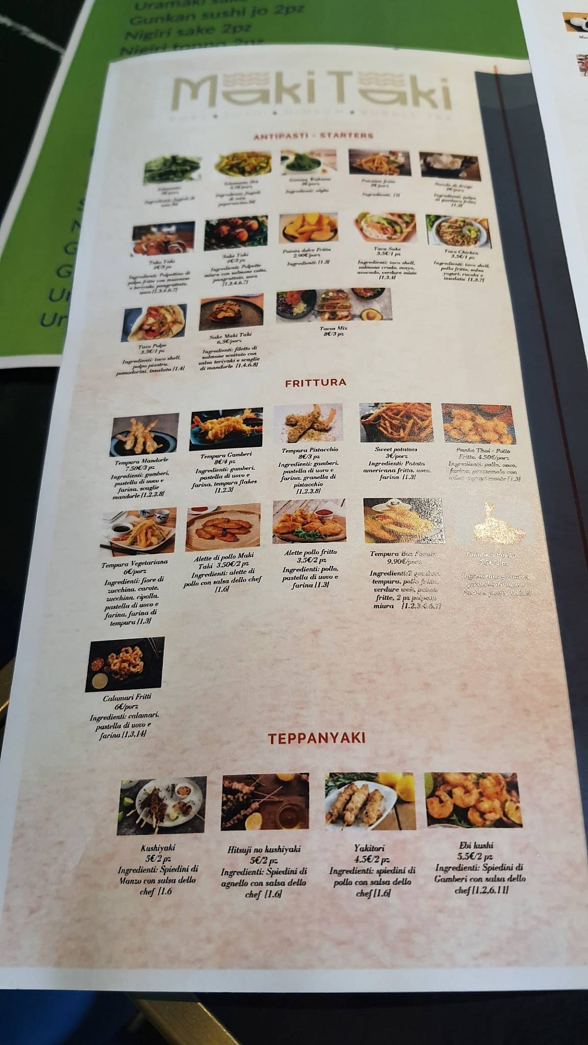 Speisekarte von Maki Taki - Poke & Bubble Tea - Fusion Restaurant Bari, Bari