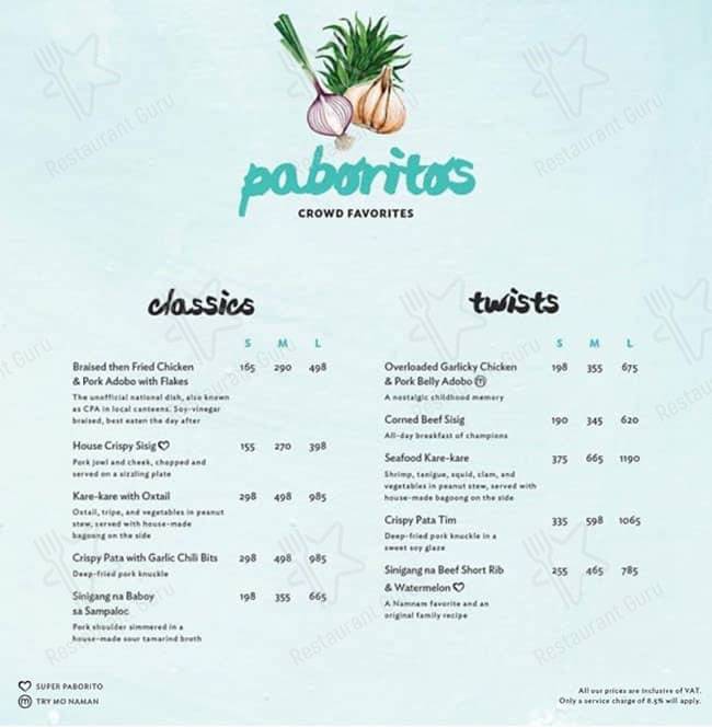 Menu at Manam Cafe Megamall, Mandaluyong, 3/F Mega Fashion Hall