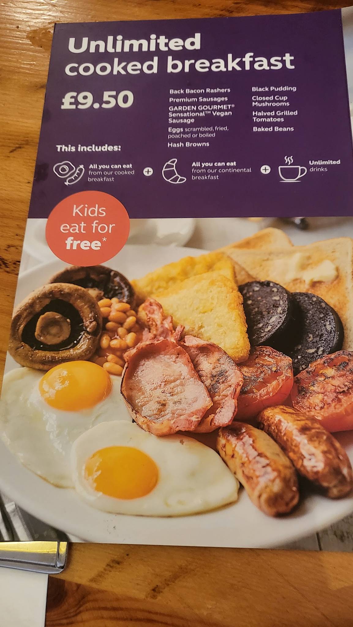Menu at Heaton Park Beefeater pub & bar, Manchester, Middleton Rd