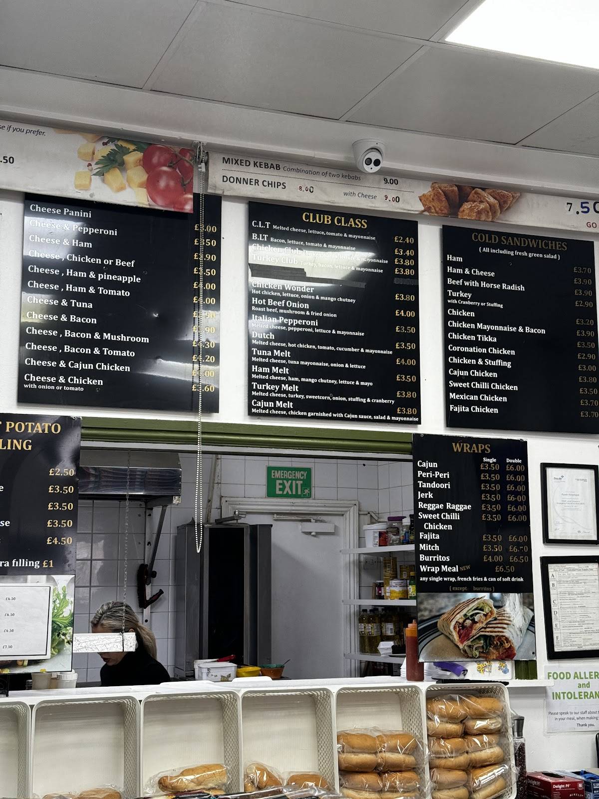 Menu at Vanilla Fudge Sandwich Shop fast food, Manchester, 61 Bridge St