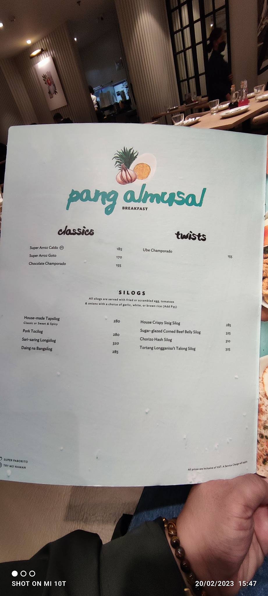 Menu at Manam Cafe Megamall, Mandaluyong, 3/F Mega Fashion Hall