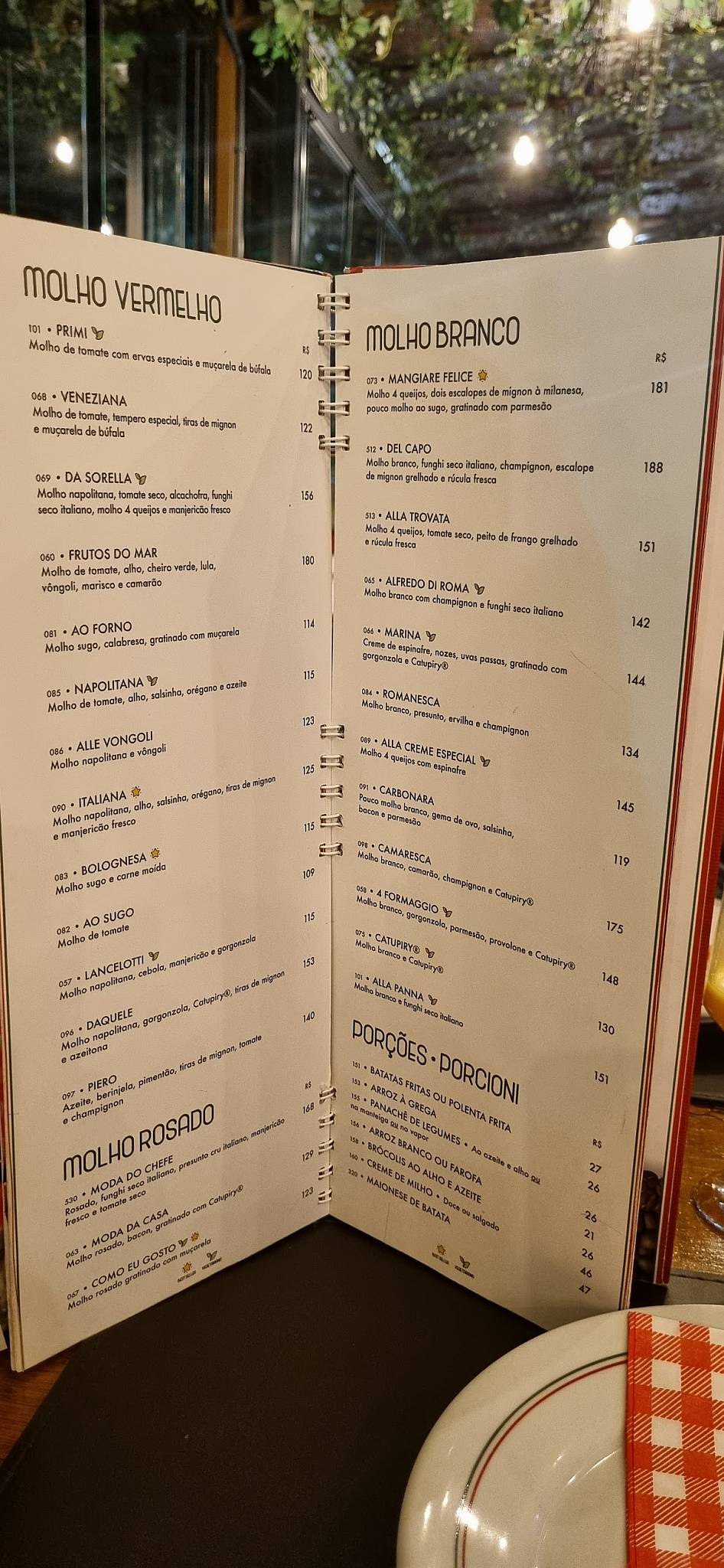 Menu em Mangiare Felice restaurante, Curitiba, R. Francisco Rocha