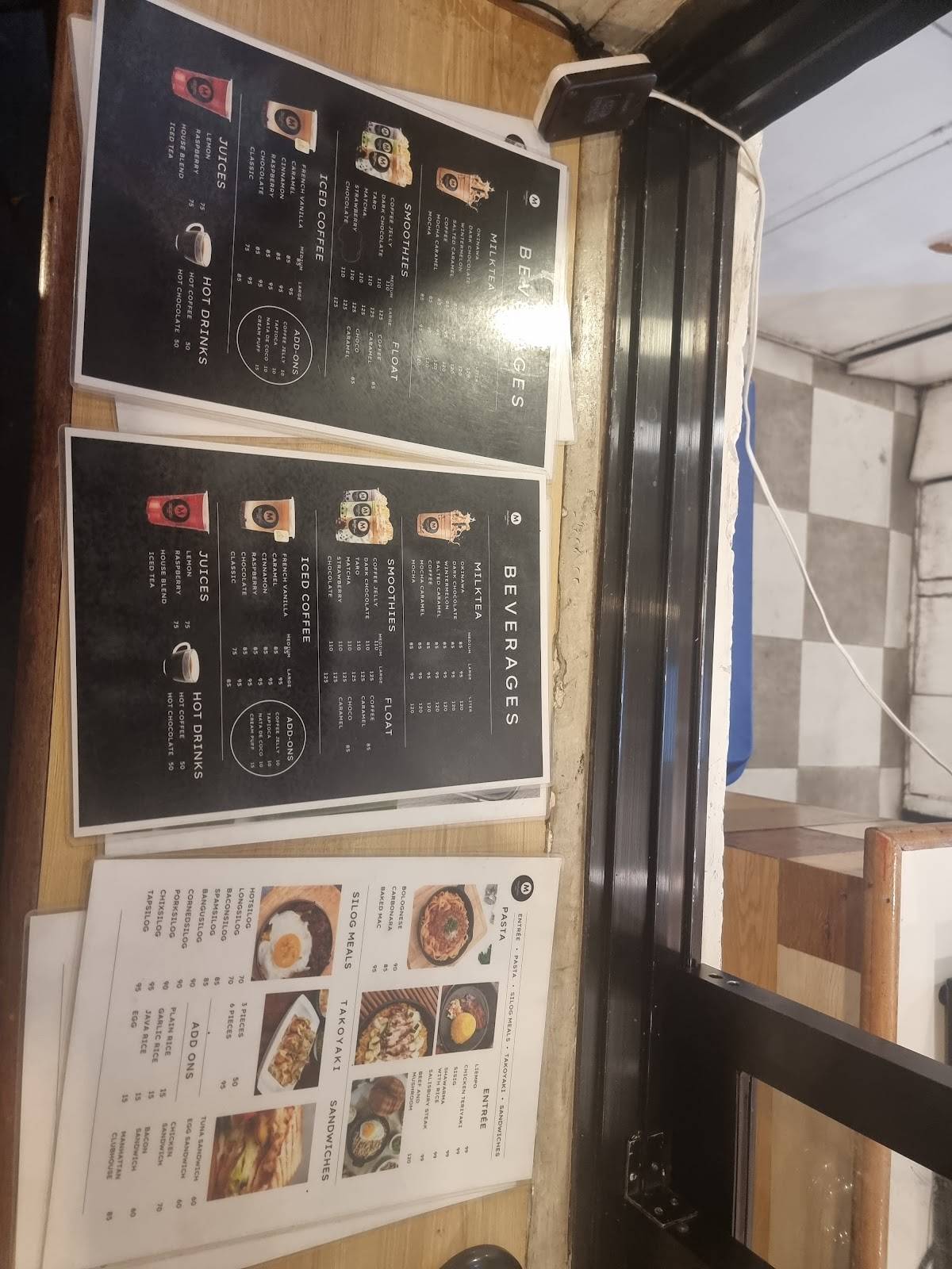 Menu at Manhattan Cafe, Pasig