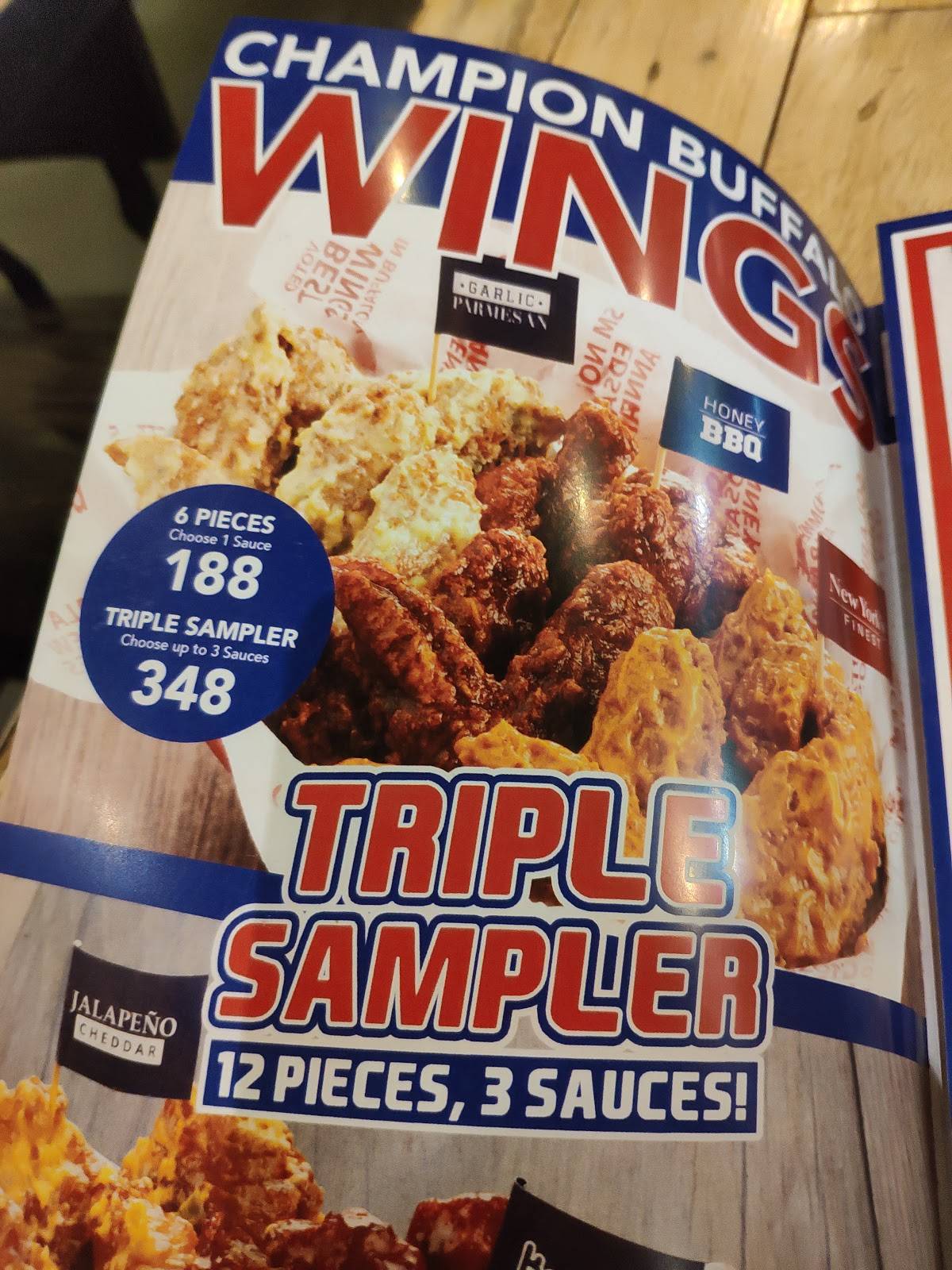 Menu at Buffalo's Wings N' Things restaurant, Manila, 866 Nicanor Reyes St