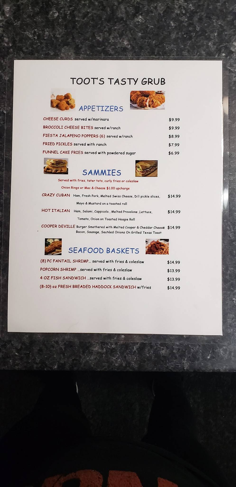 Menu at Mansion House pub & bar, Watsontown