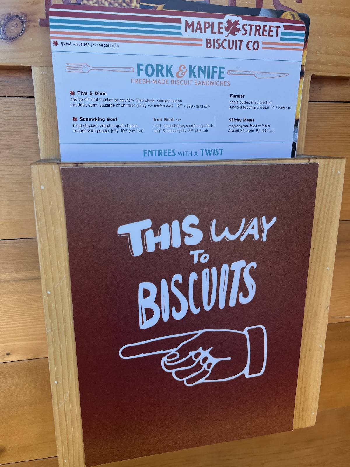Carta del restaurante Maple Street Biscuit Company, Bee Cave