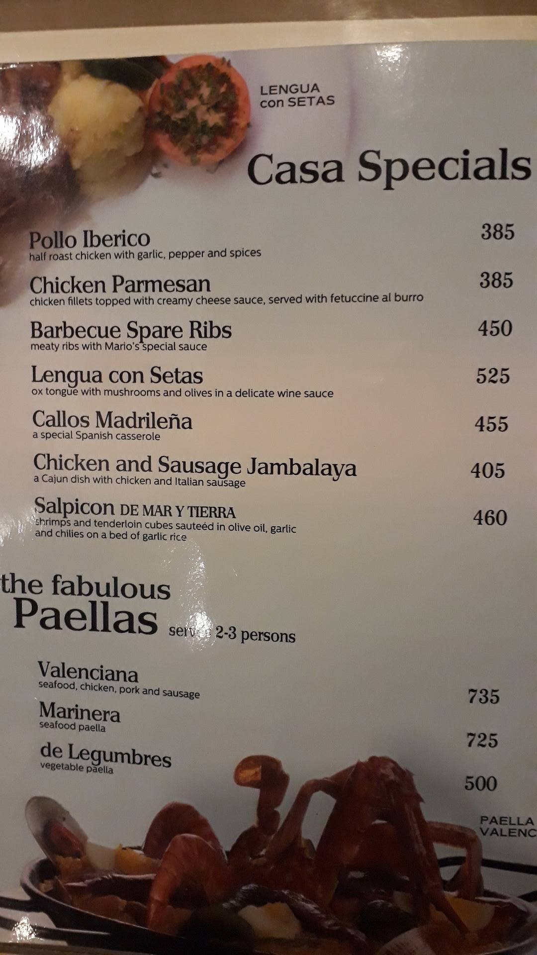 Menu at Mario's 8 Loakan Road, Baguio City steakhouse, Baguio