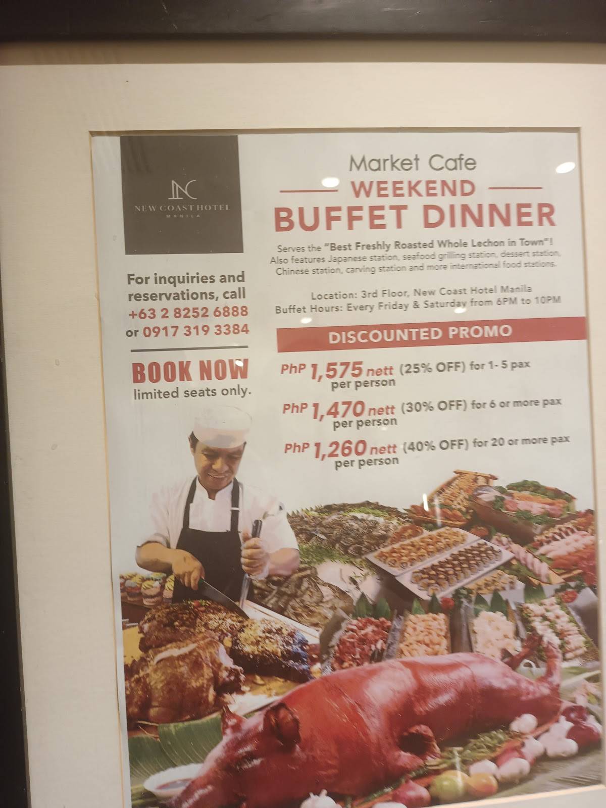 Menu at Market Cafe, Manila