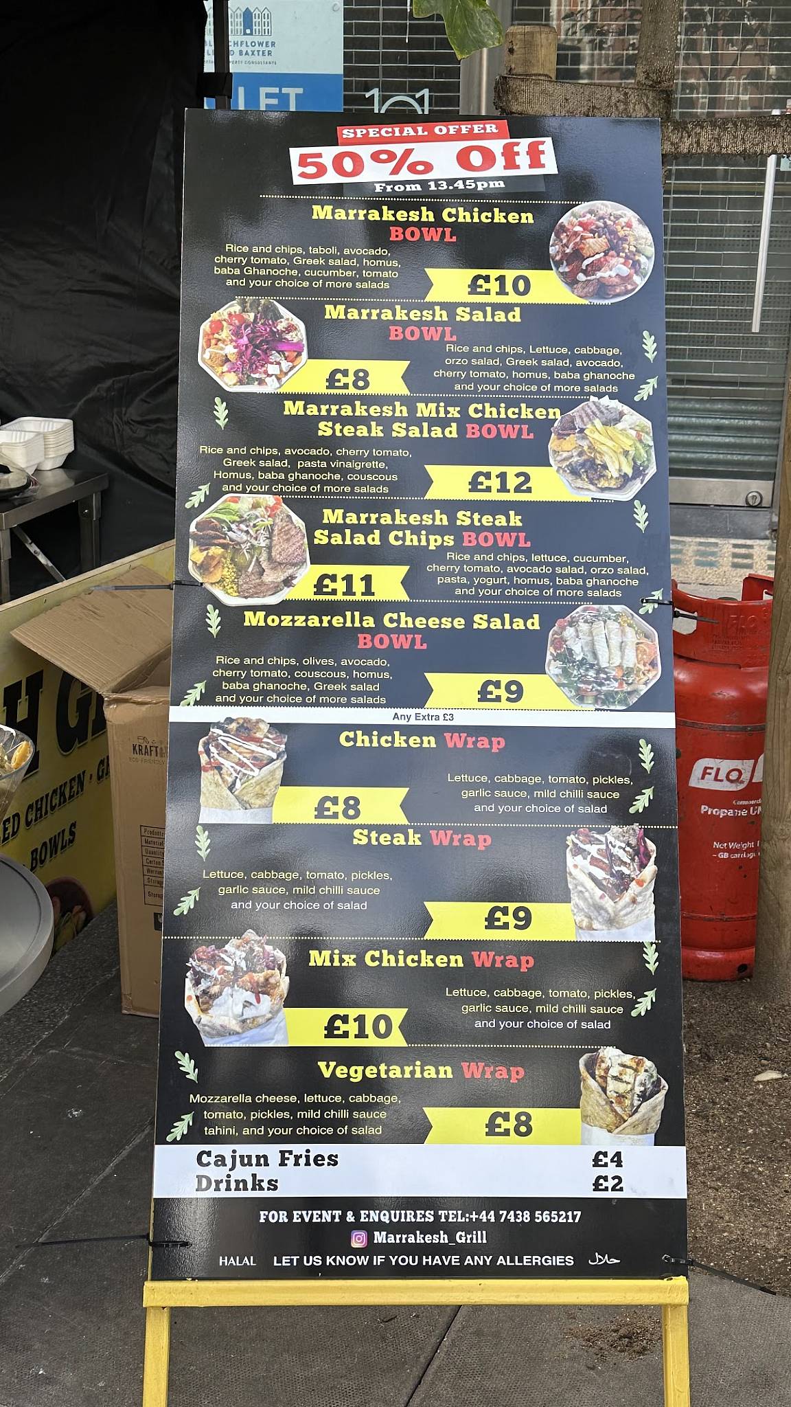Menu at Marrakesh Grill, London