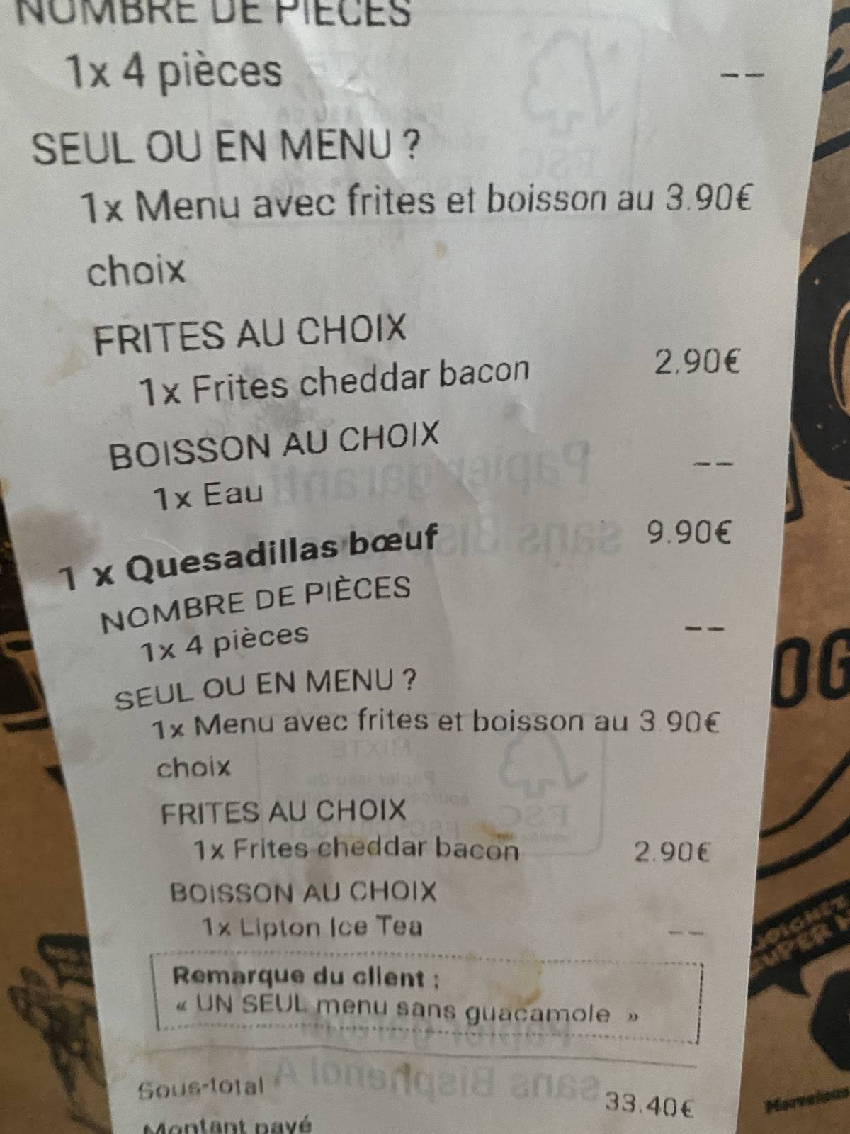 Menu au Marvelous Burger & Hot Dog restaurant, Claye-Souilly