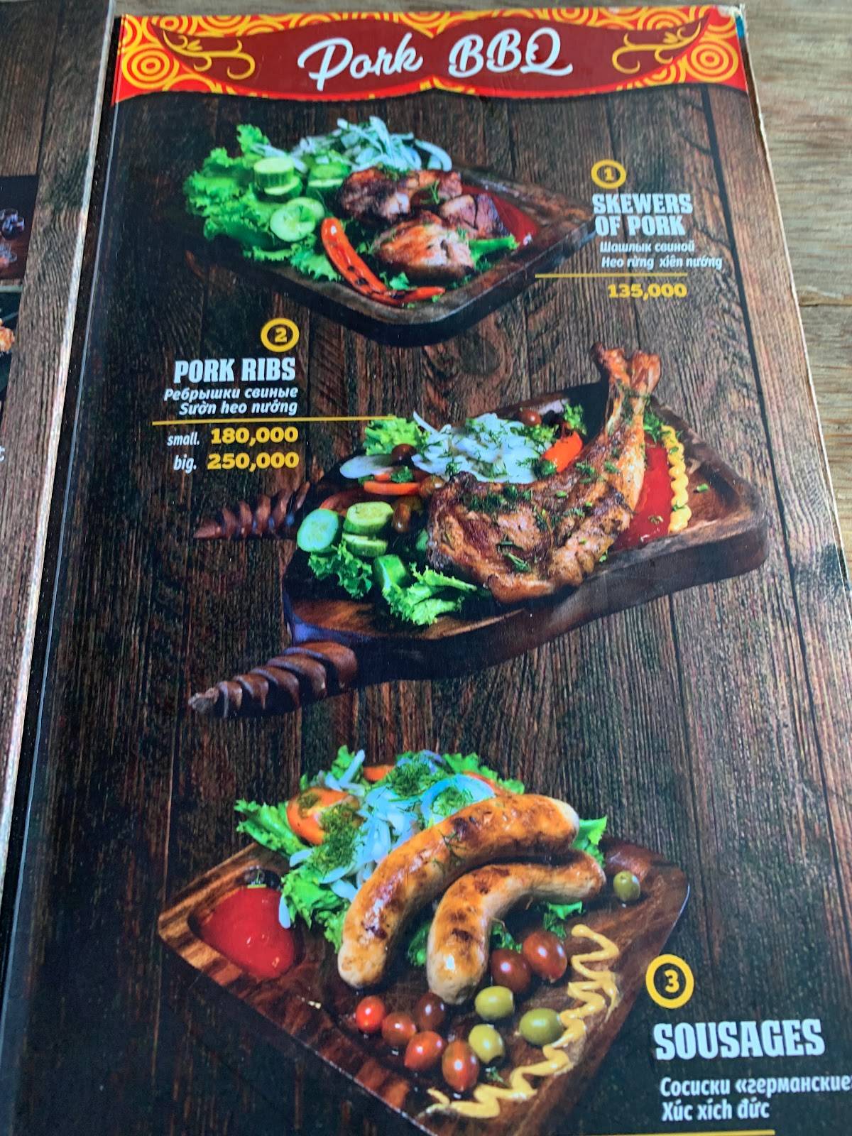 Menu at Matador Grill Bar And Restaurant, Phan Thiet