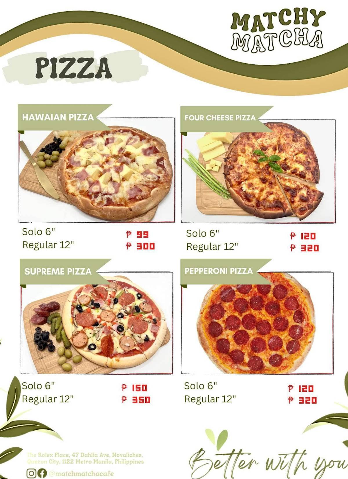 Menu at Matchy-Matcha Main Cafe, Quezon City