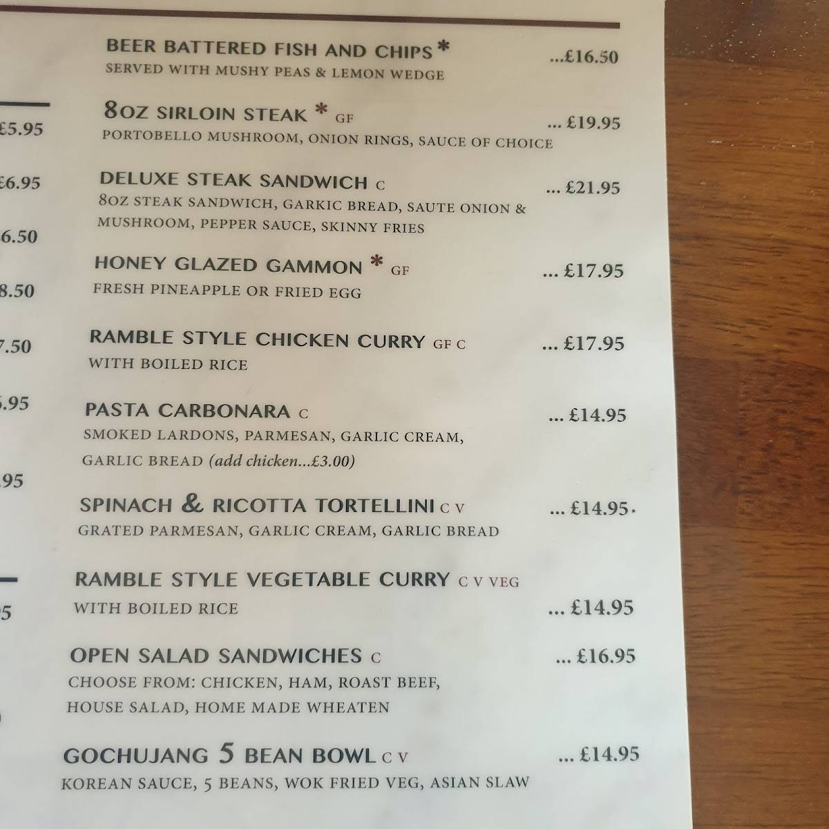 Menu at McLarnons Ramble Inn pub & bar, Antrim