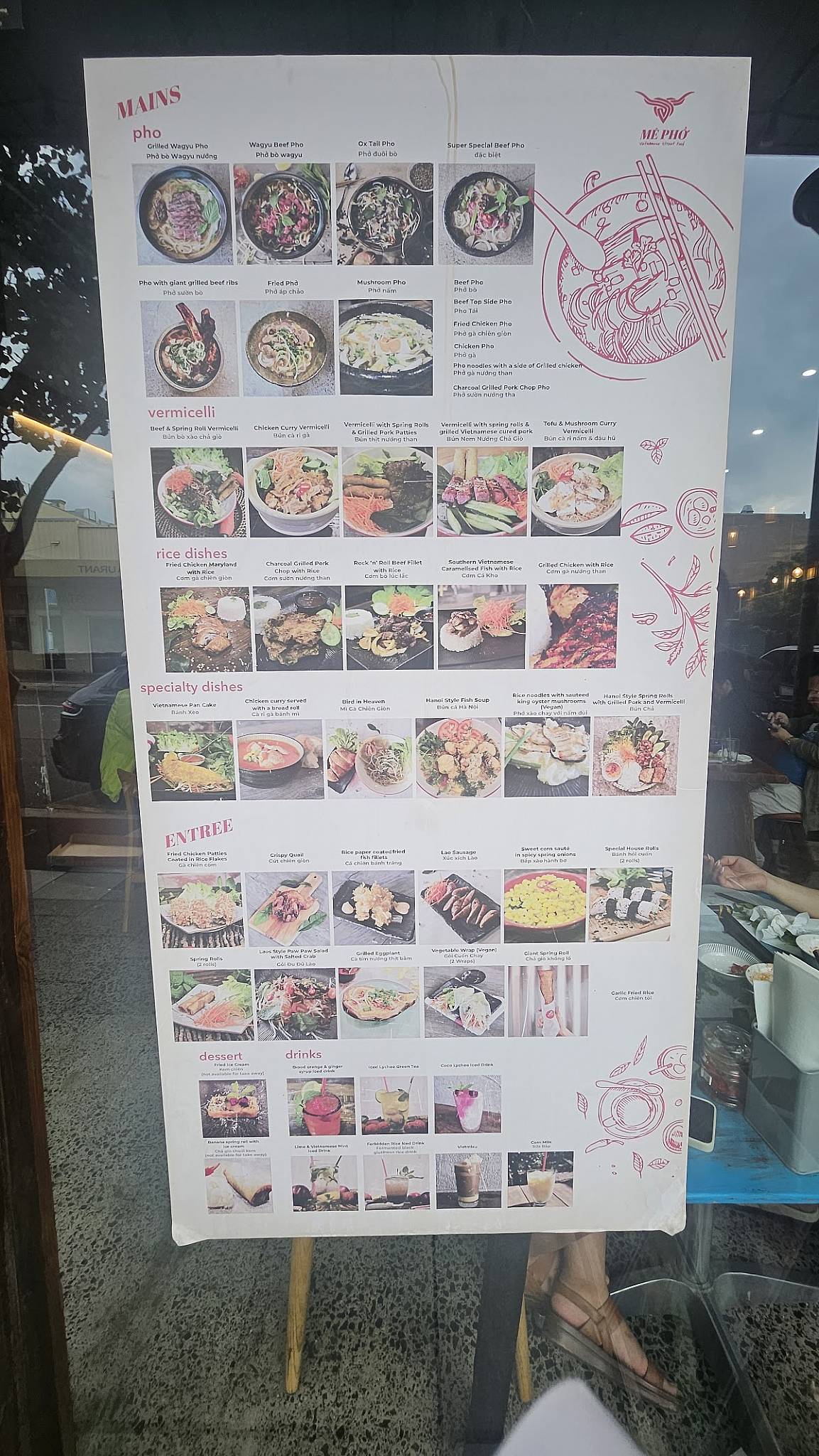 Menu at Me Pho Vietnamese Street Food restaurant, Bankstown, Shop 3/18 ...